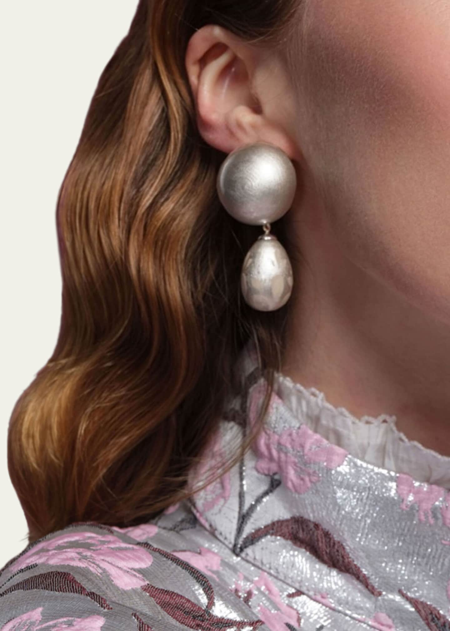 Saule Label Calista Earrings in Platinum Glow - Bergdorf Goodman