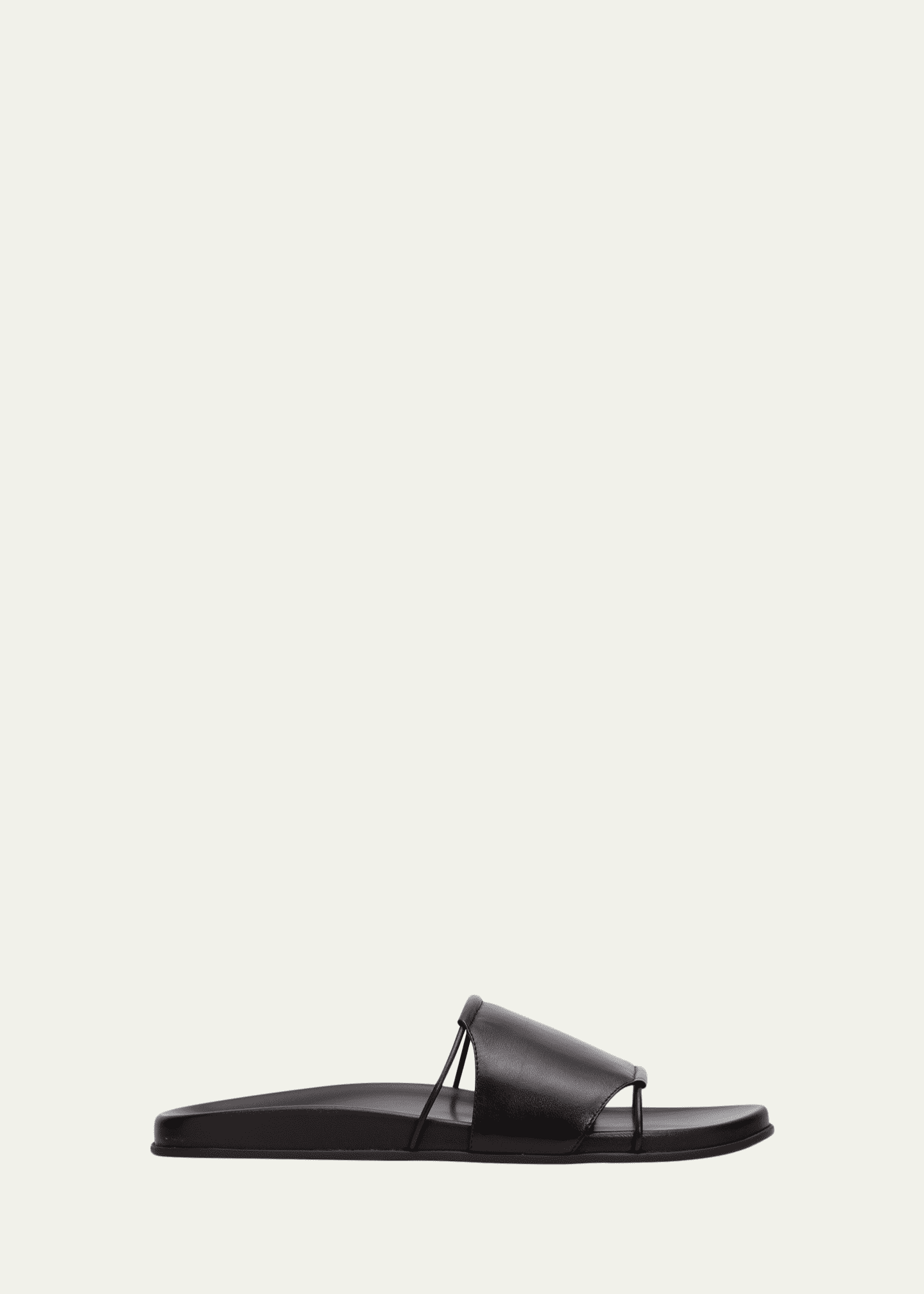THE ROW Vivienne Flat Leather Slide Sandals - Bergdorf Goodman