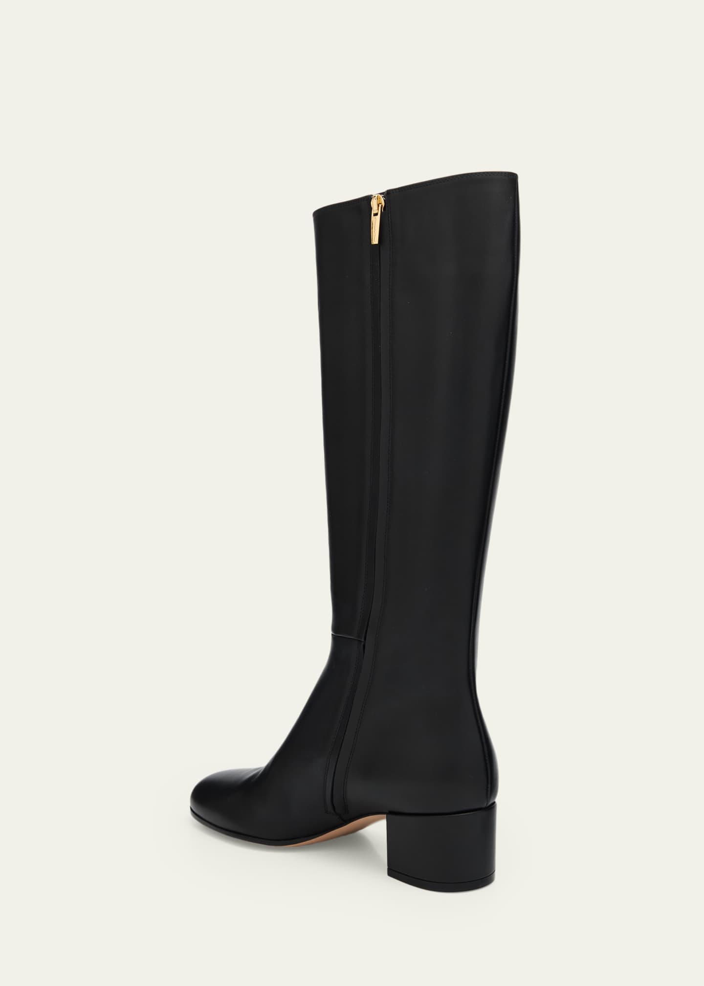Gianvito Rossi 45mm Joelle Leather Knee-High Boots - Bergdorf Goodman