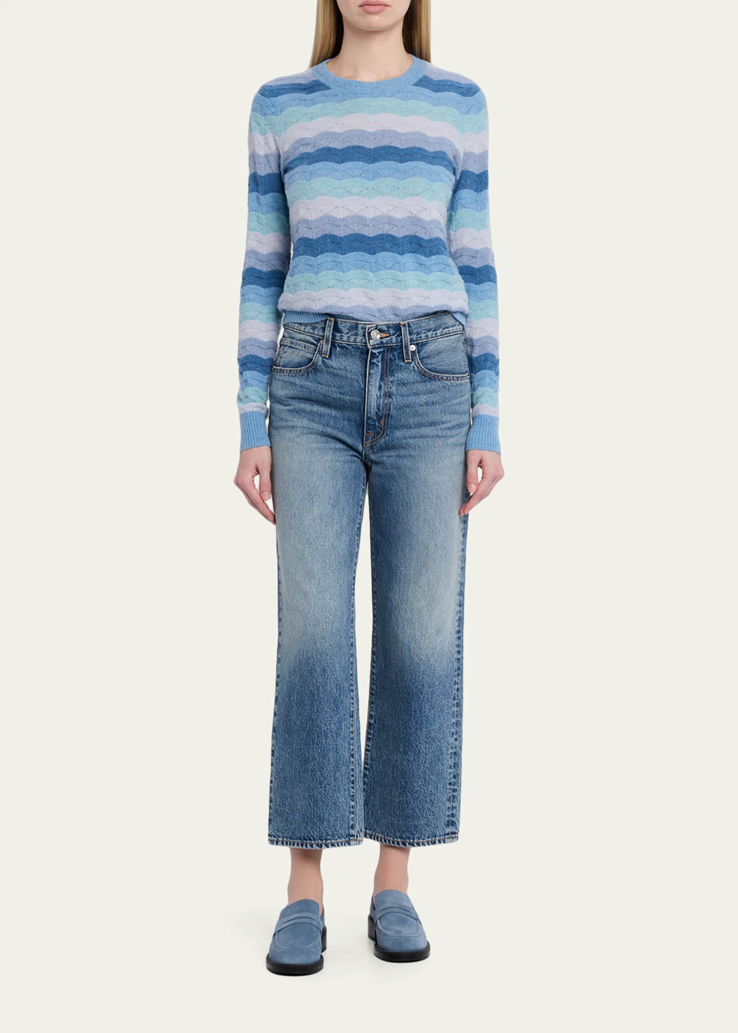 SLVRLAKE Hunter Relaxed Wide Ankle Jeans - Bergdorf Goodman