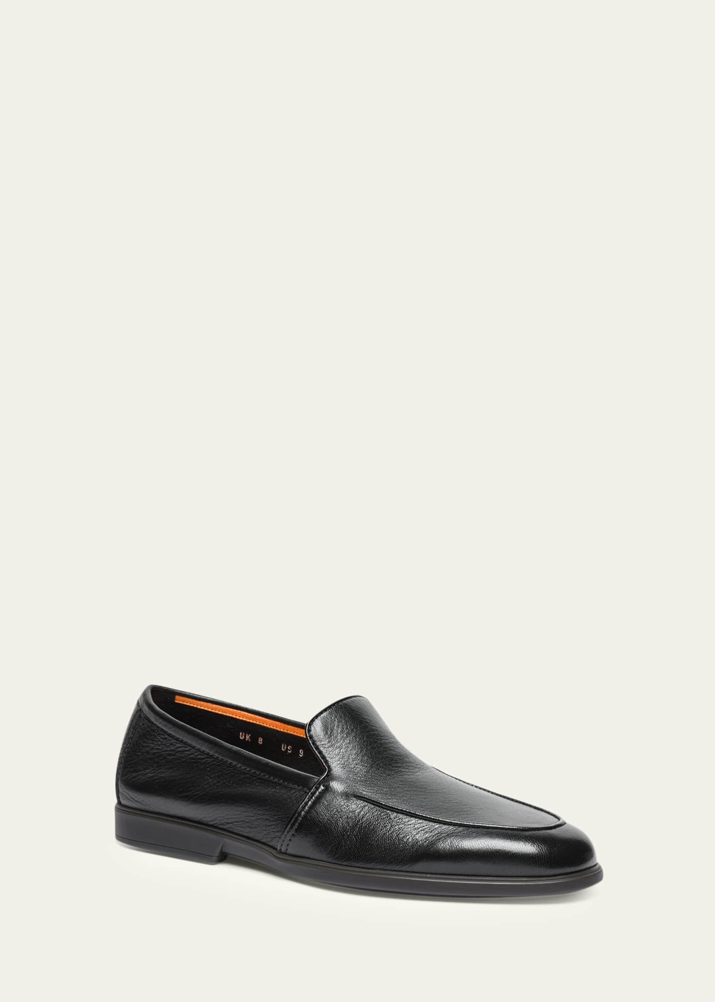 Santoni Men's Malibu Soft Grained Leather Loafers - Bergdorf Goodman