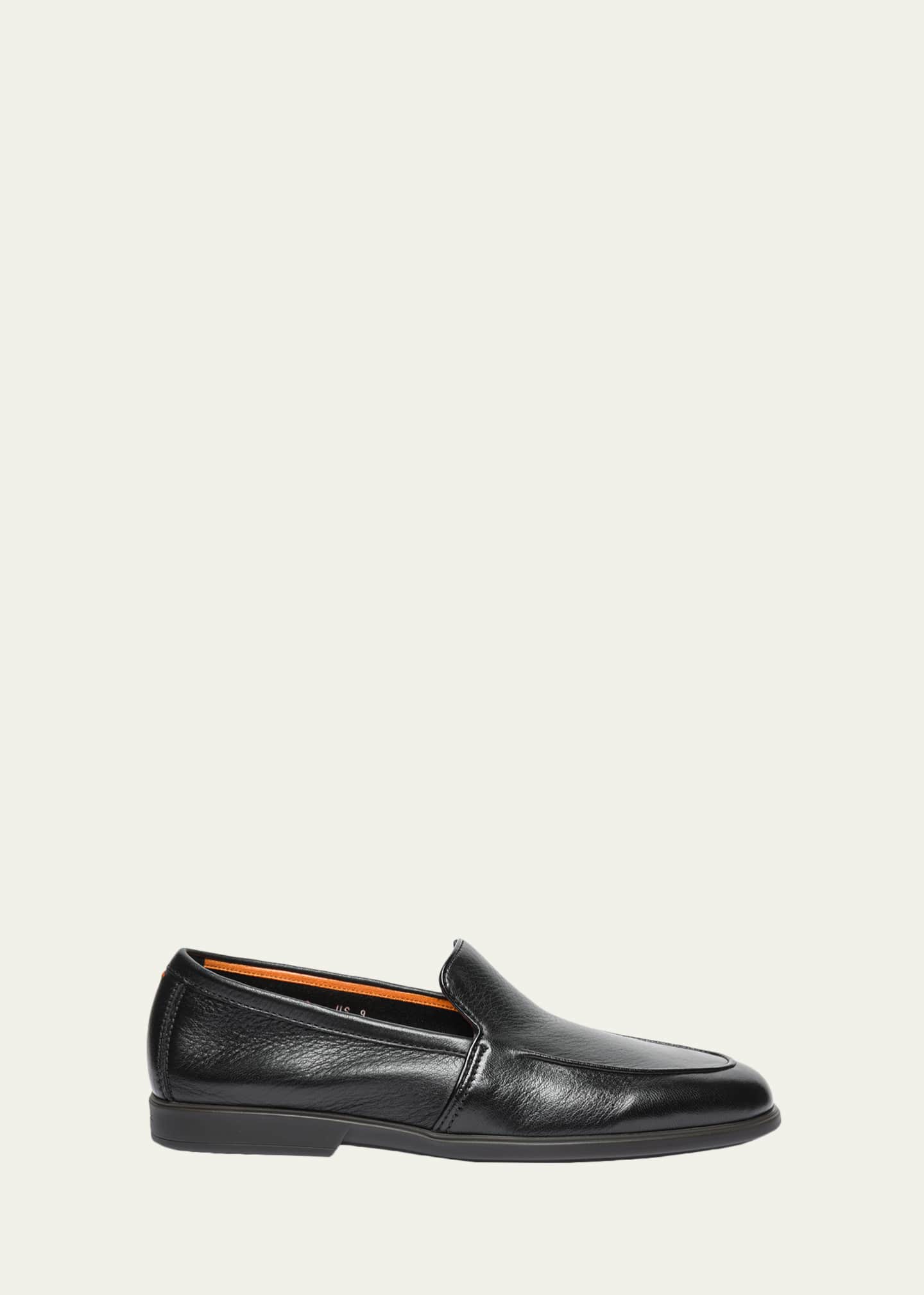 Santoni Men's Malibu Soft Grained Leather Loafers - Bergdorf Goodman