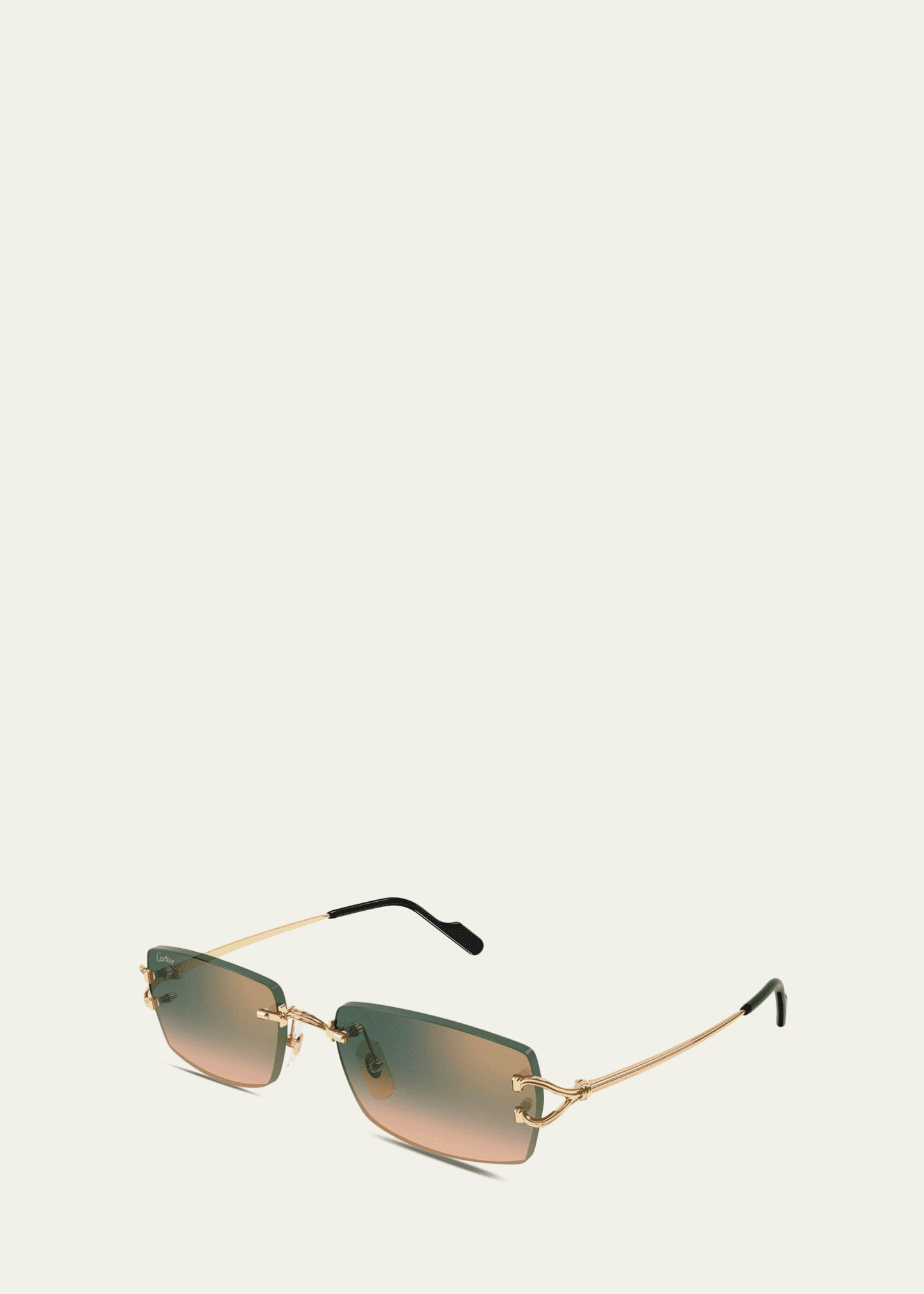 Cartier Men's C-Hinge Metal and Nylon Rectangle Sunglasses - Bergdorf ...