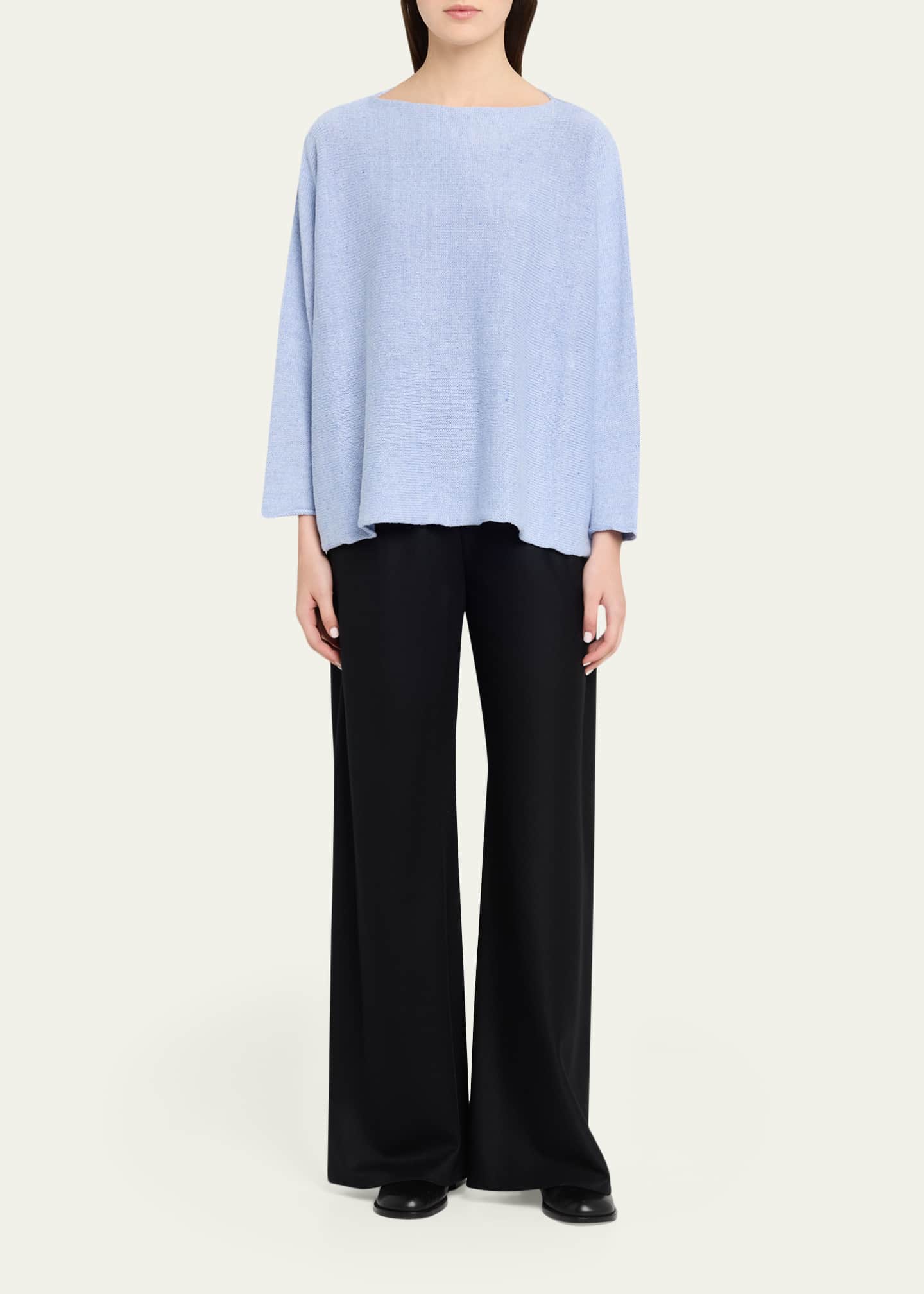Eskandar Cotton-Linen Sideways Knitted Sweater - Mid Length - Bergdorf ...