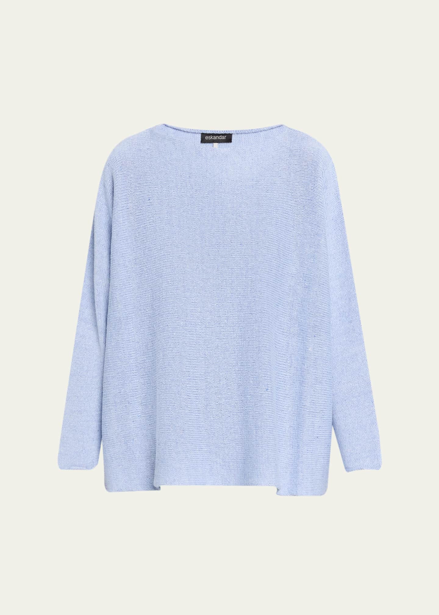 Eskandar Cotton-Linen Sideways Knitted Sweater - Mid Length - Bergdorf ...