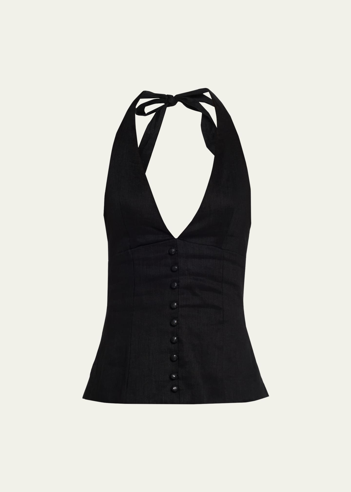 AEXAE Linen Halter Top - Bergdorf Goodman