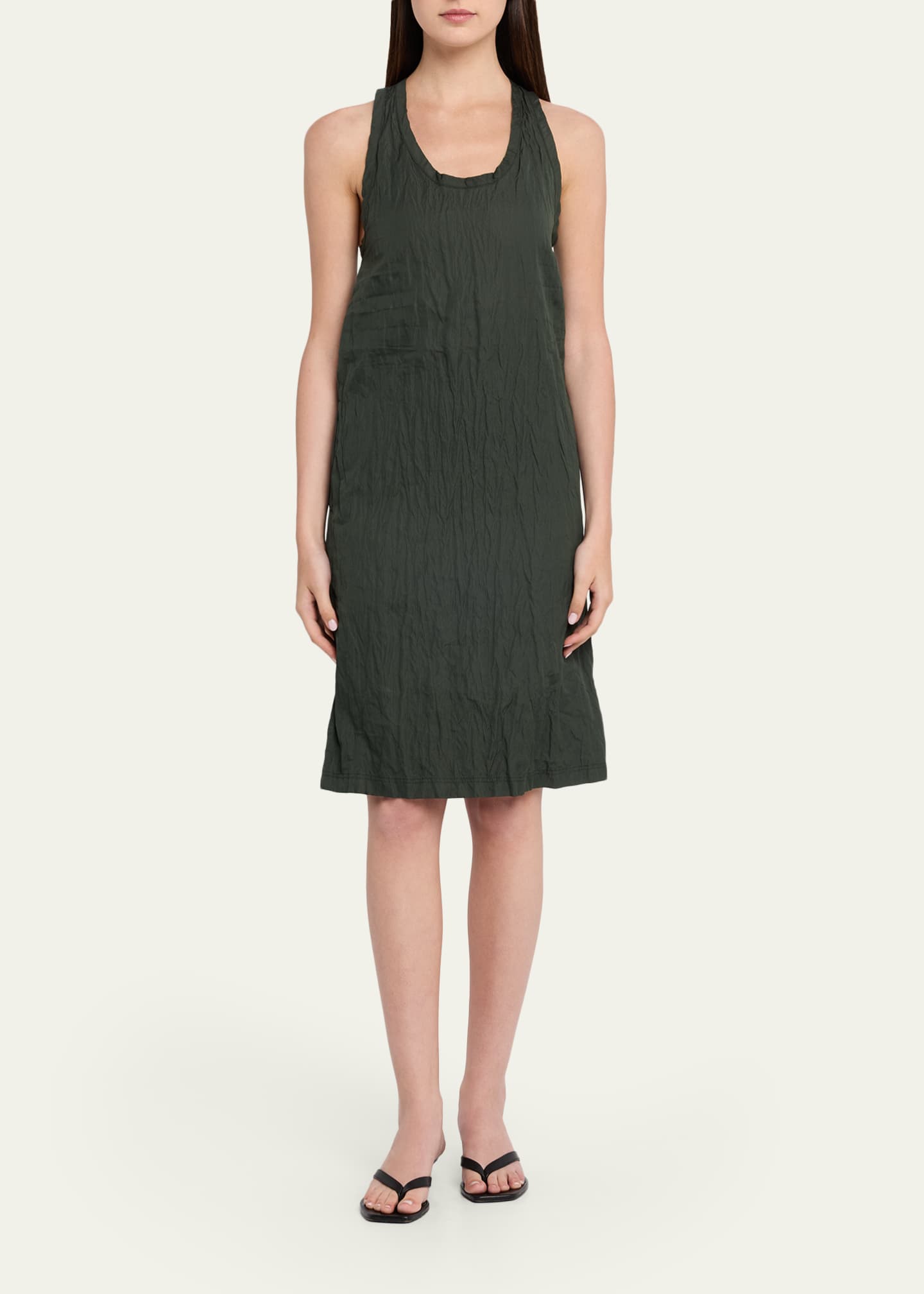 Toteme Crinkled Cotton Sleeveless Tank Dress - Bergdorf Goodman