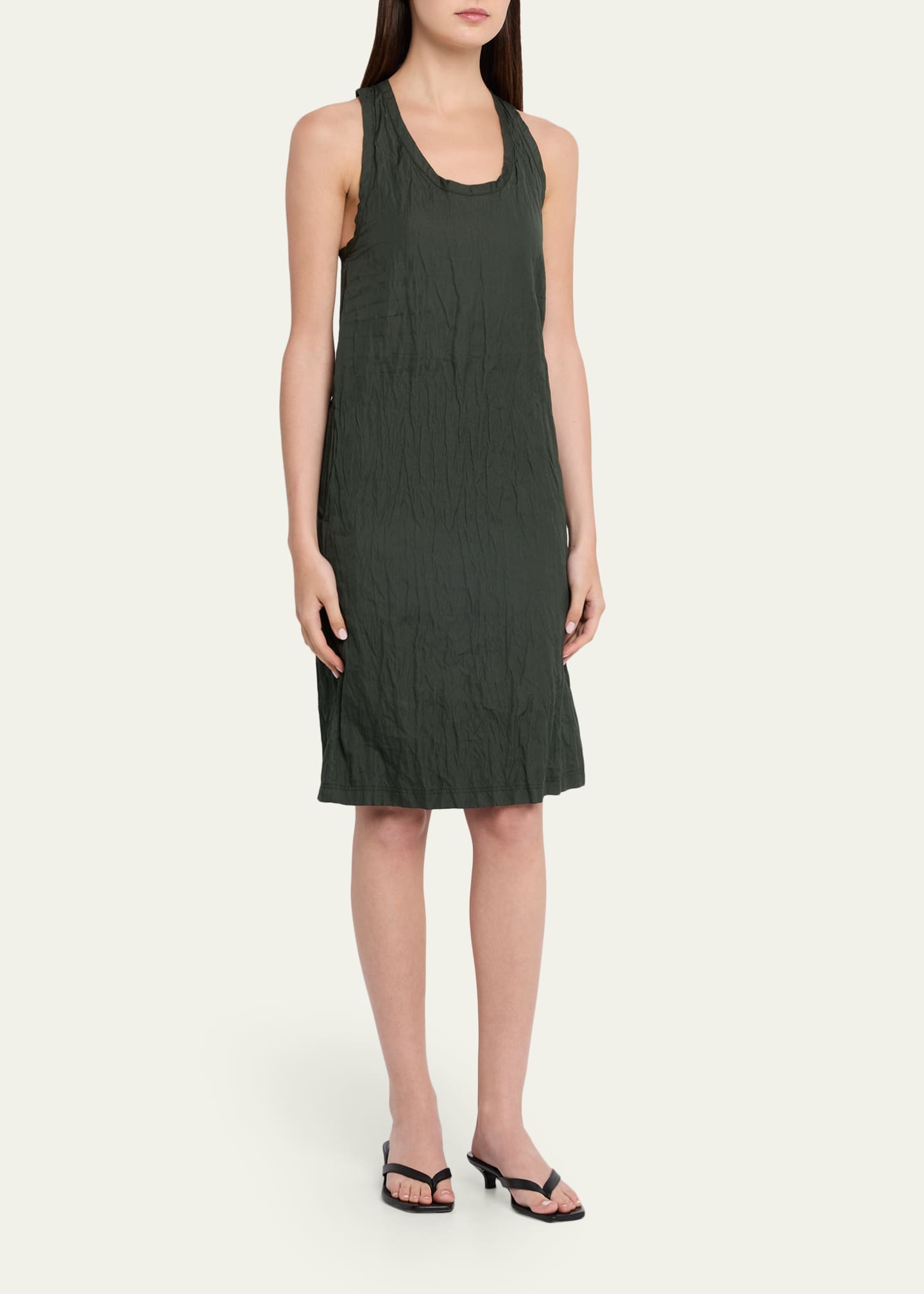 Toteme Crinkled Cotton Sleeveless Tank Dress - Bergdorf Goodman
