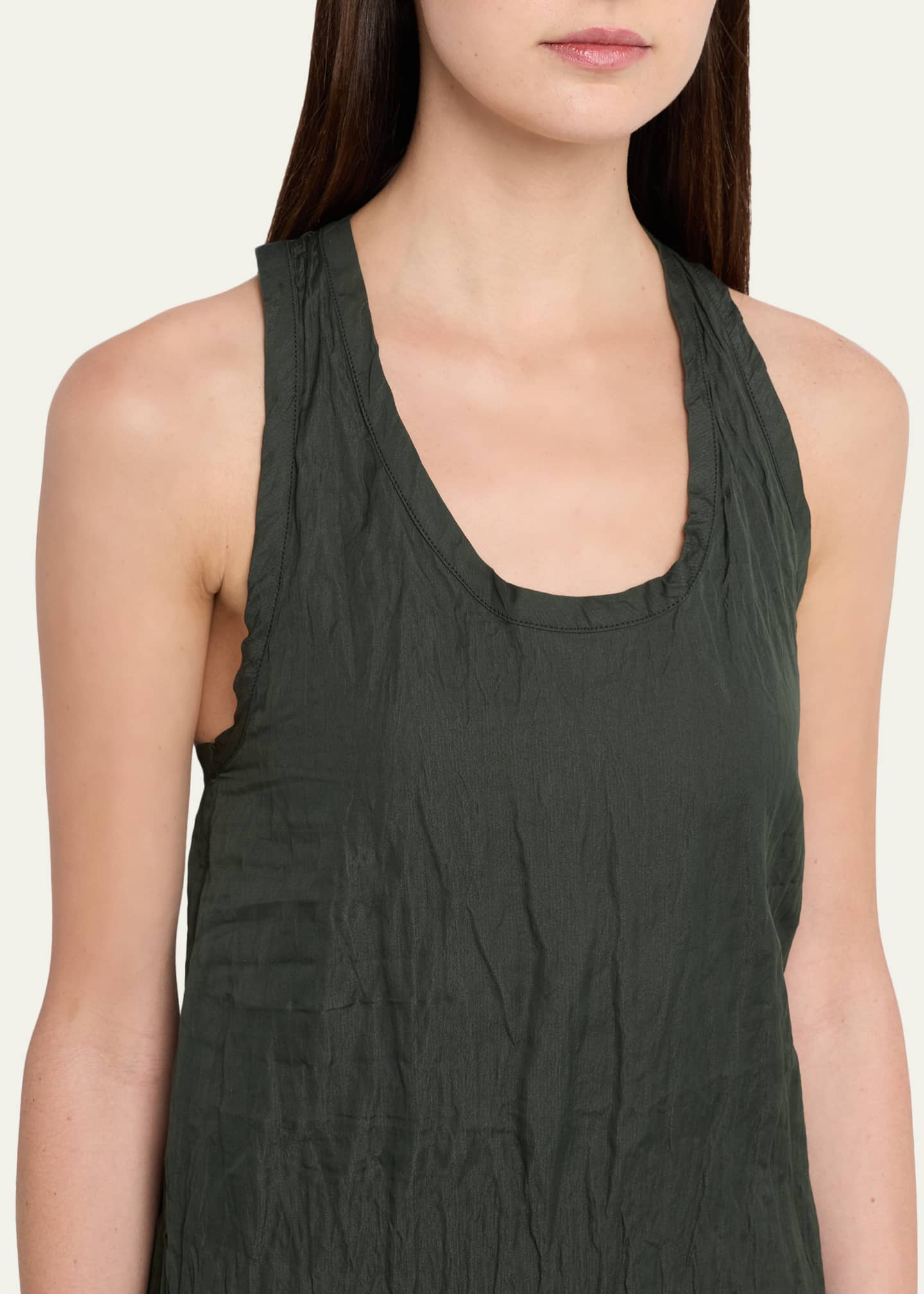 Toteme Crinkled Cotton Sleeveless Tank Dress - Bergdorf Goodman
