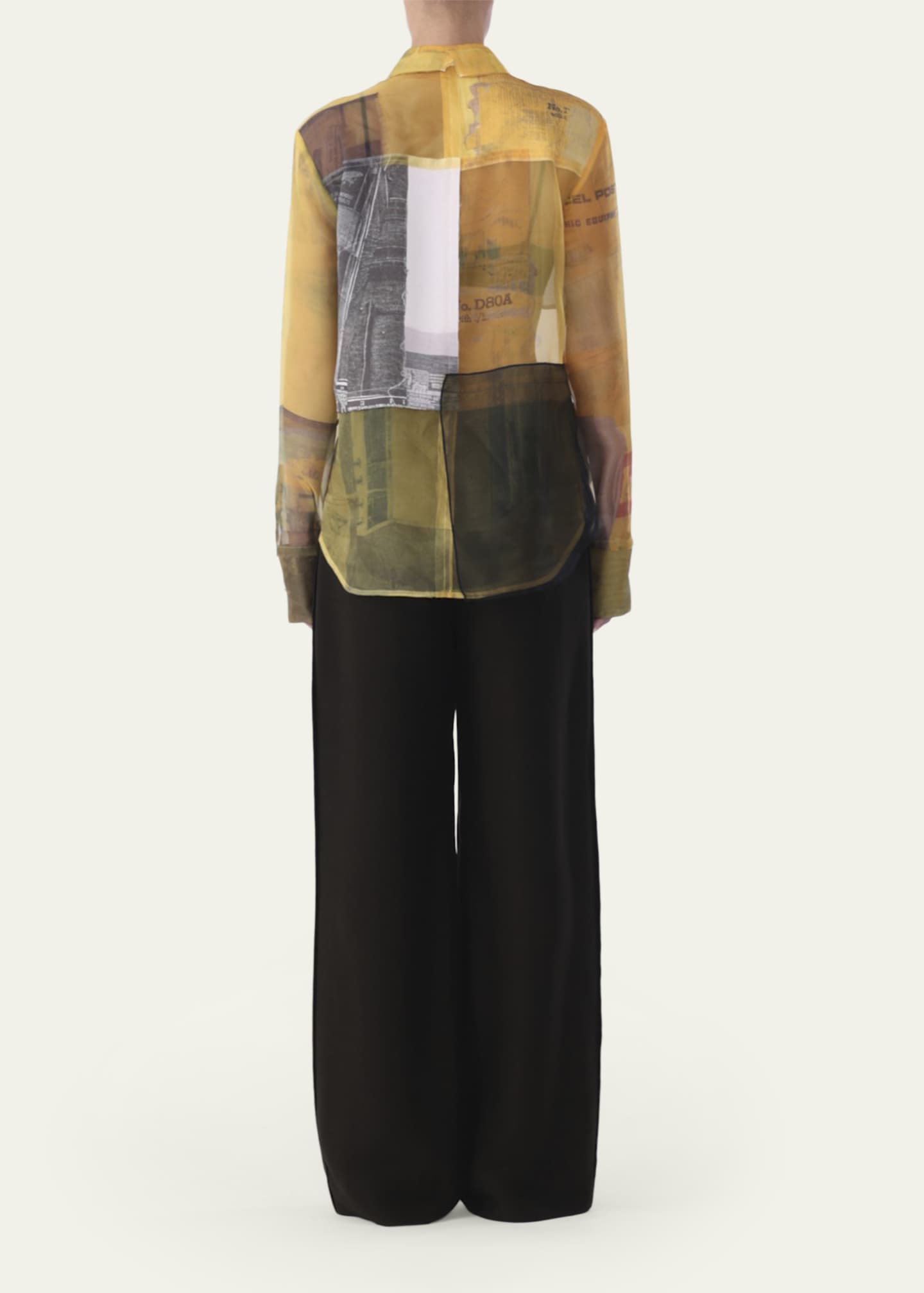 Jason Wu Collection Patchwork Button-Down Shirt - Bergdorf Goodman