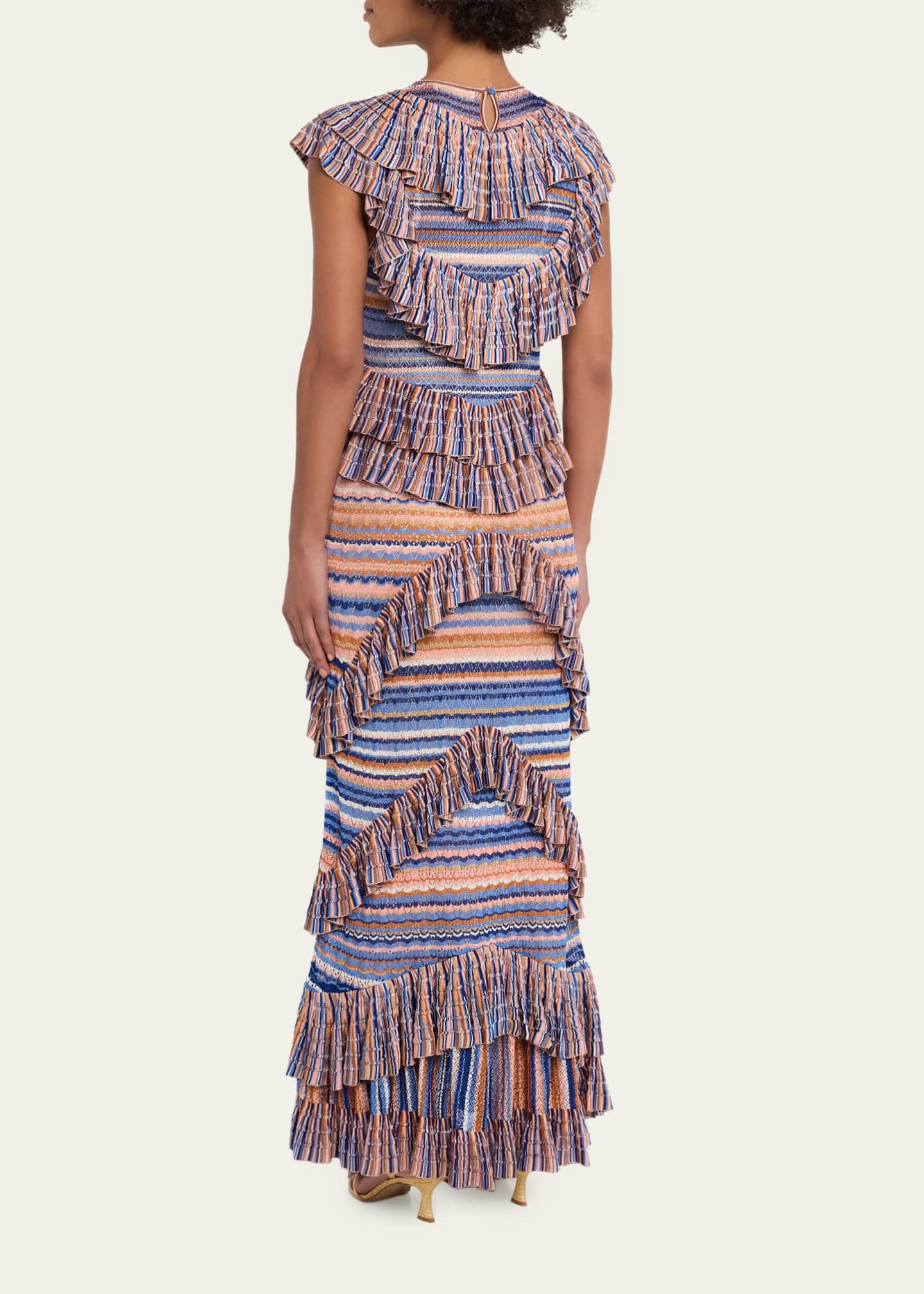 Ulla Johnson Raina Ruffled Knit Maxi Dress - Bergdorf Goodman