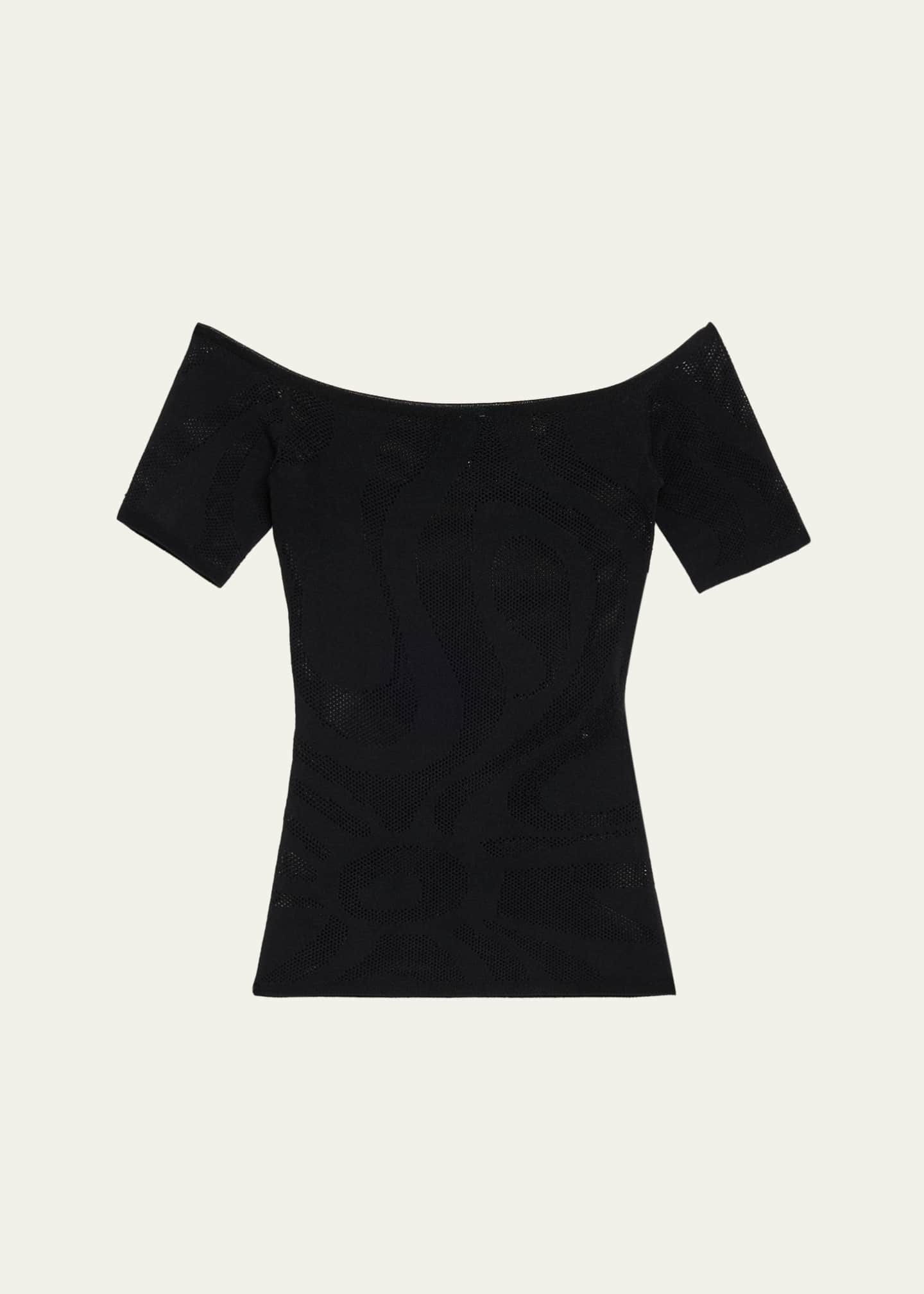 Pucci Marmo Jacquard Short-Sleeve Top - Bergdorf Goodman