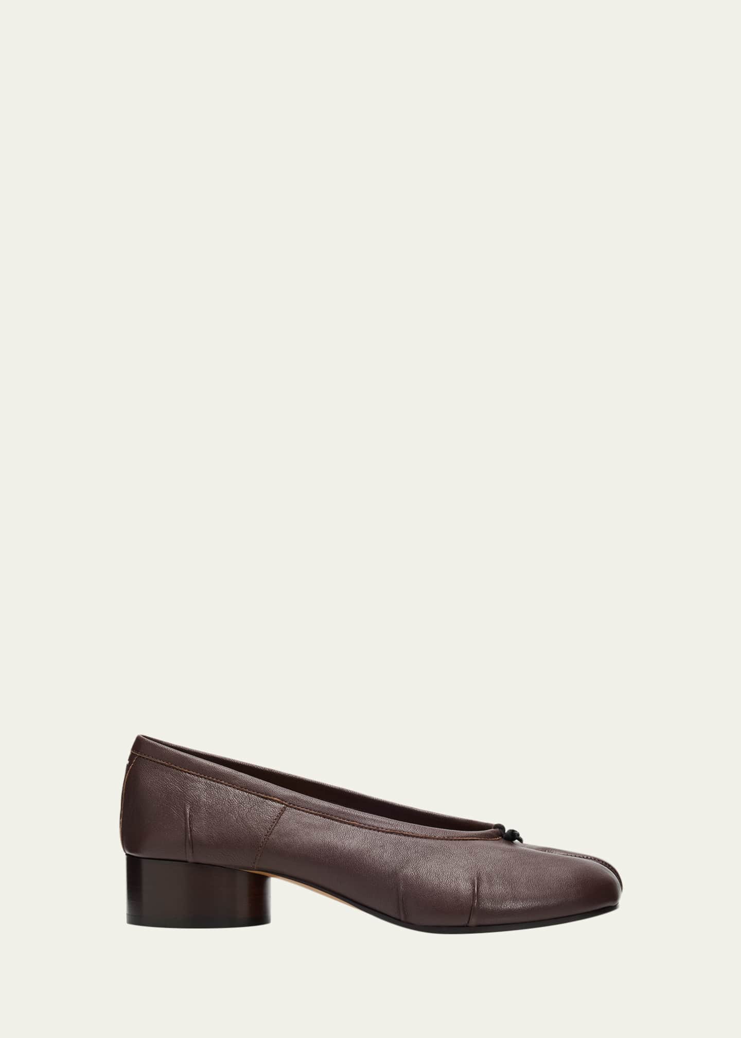 Maison Margiela Tabi Leather Split-Toe Ballerina Pumps - Bergdorf Goodman