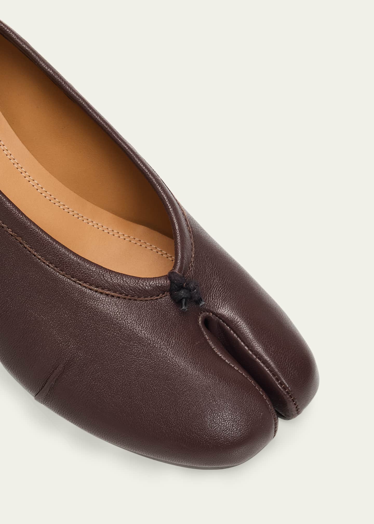 Maison Margiela Tabi Leather Split-Toe Ballerina Pumps - Bergdorf Goodman