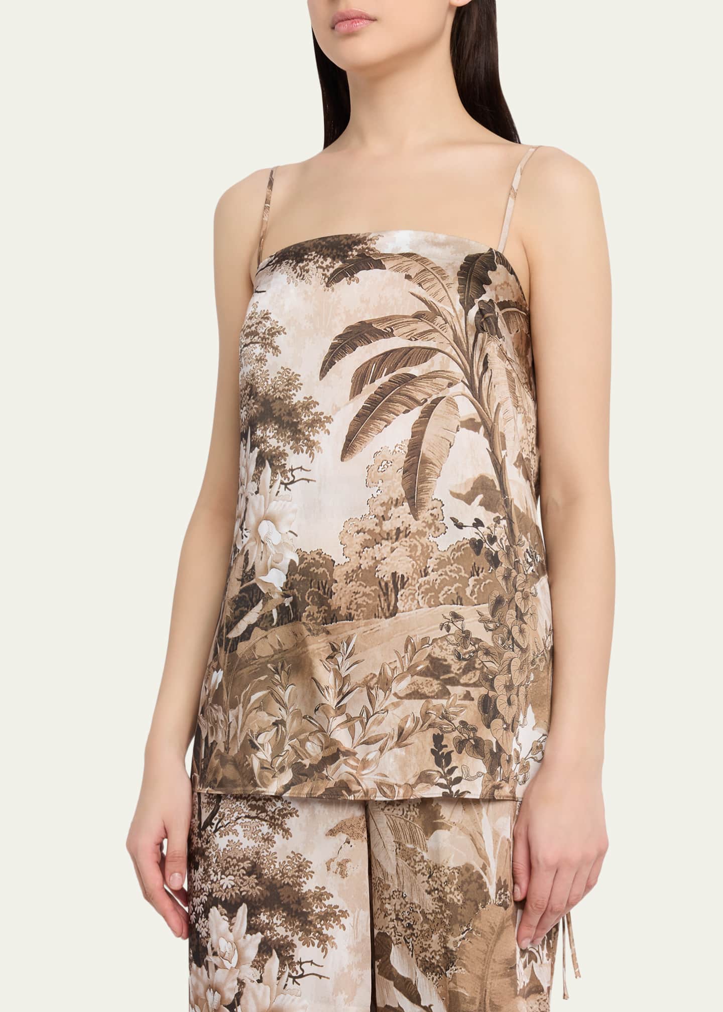 Kobi Halperin Gwen Sleeveless Botanical-Print Blouse - Bergdorf Goodman