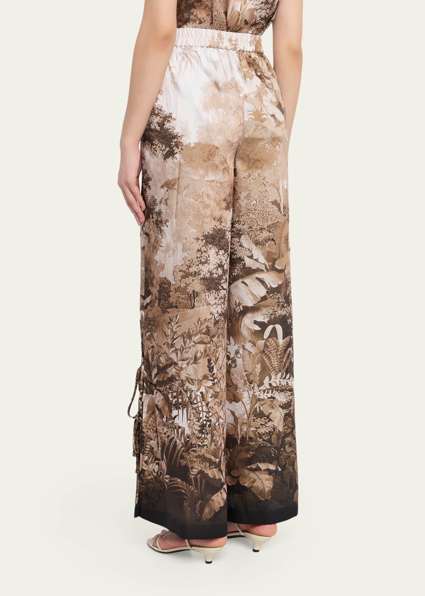 Kobi Halperin Helena Wide-Leg Botanical-Print Pants - Bergdorf Goodman