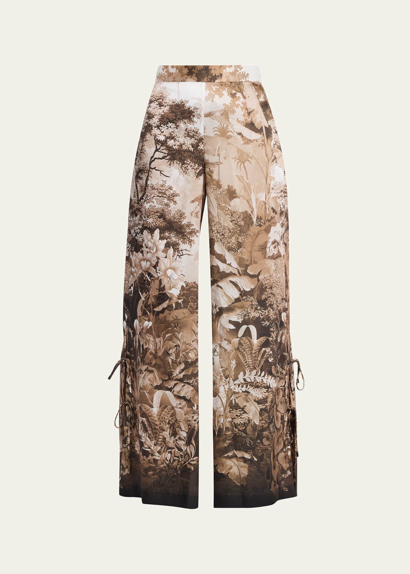 Kobi Halperin Helena Wide-Leg Botanical-Print Pants - Bergdorf Goodman