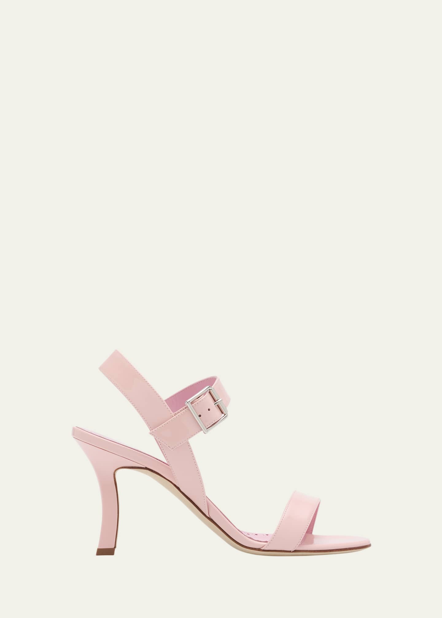 Manolo Blahnik 90mm Sakapla Patent Leather Sandals - Bergdorf Goodman