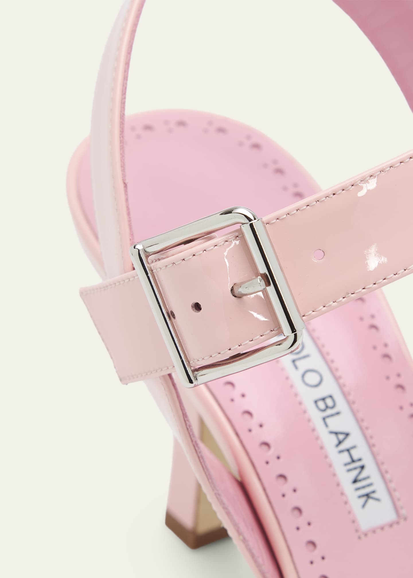 Manolo Blahnik 90mm Sakapla Patent Leather Sandals - Bergdorf Goodman
