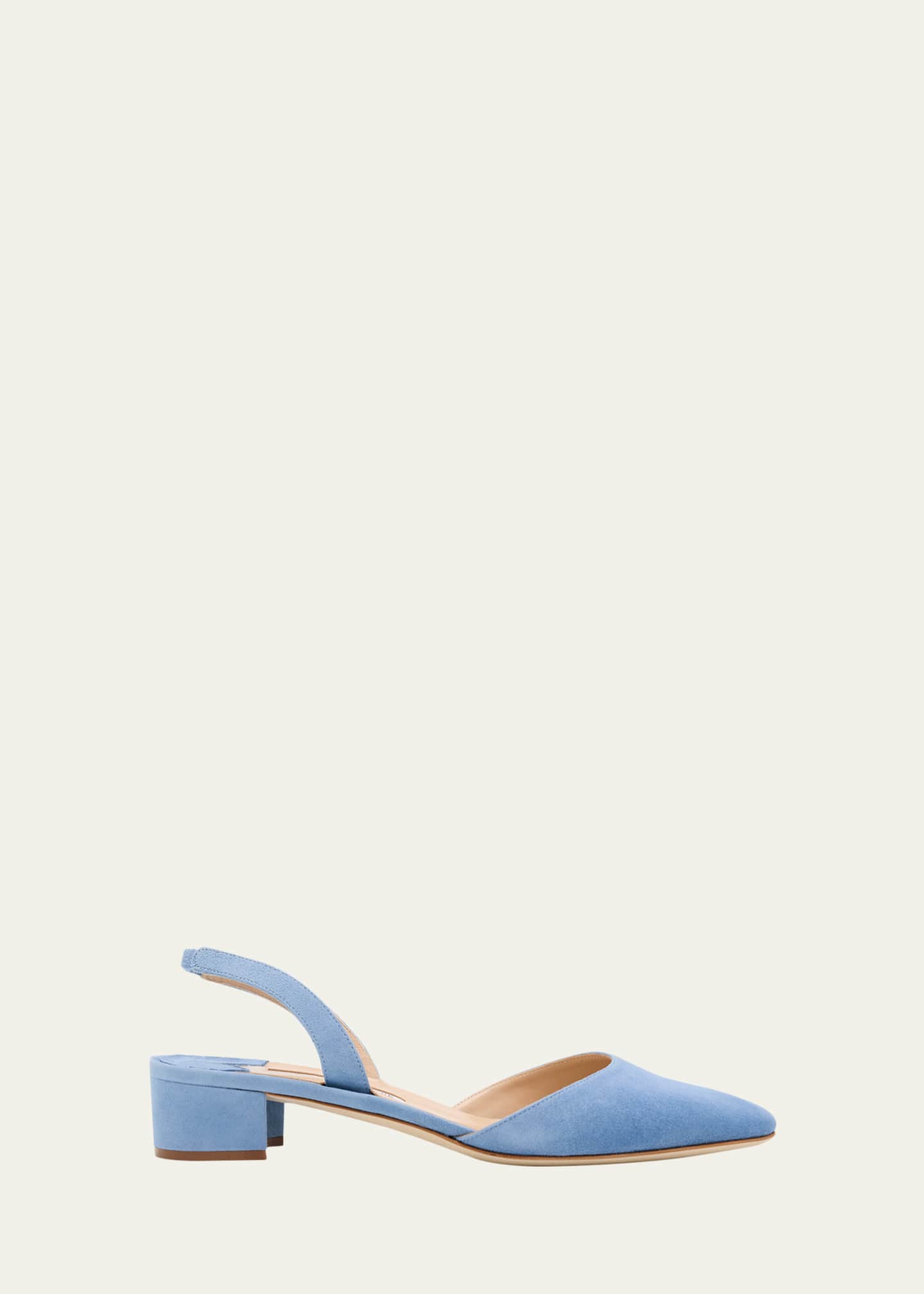 Manolo Blahnik Aspro Suede Slingback Pumps - Bergdorf Goodman