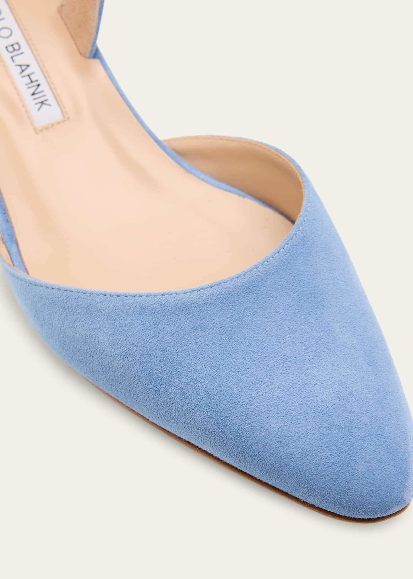 Manolo Blahnik Aspro Suede Slingback Pumps - Bergdorf Goodman