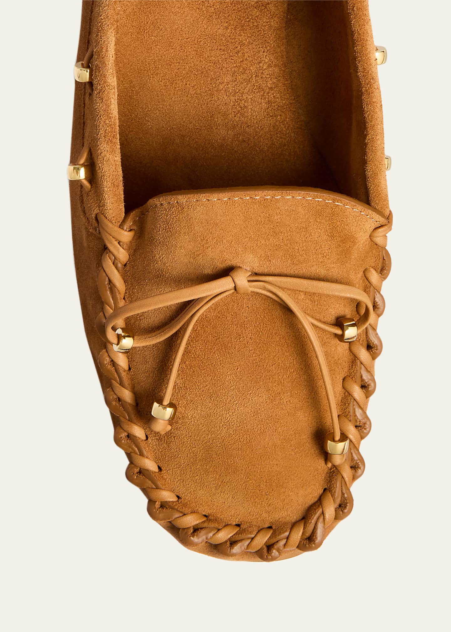 Khaite 45mm Milly Suede Moccasin Pumps - Bergdorf Goodman