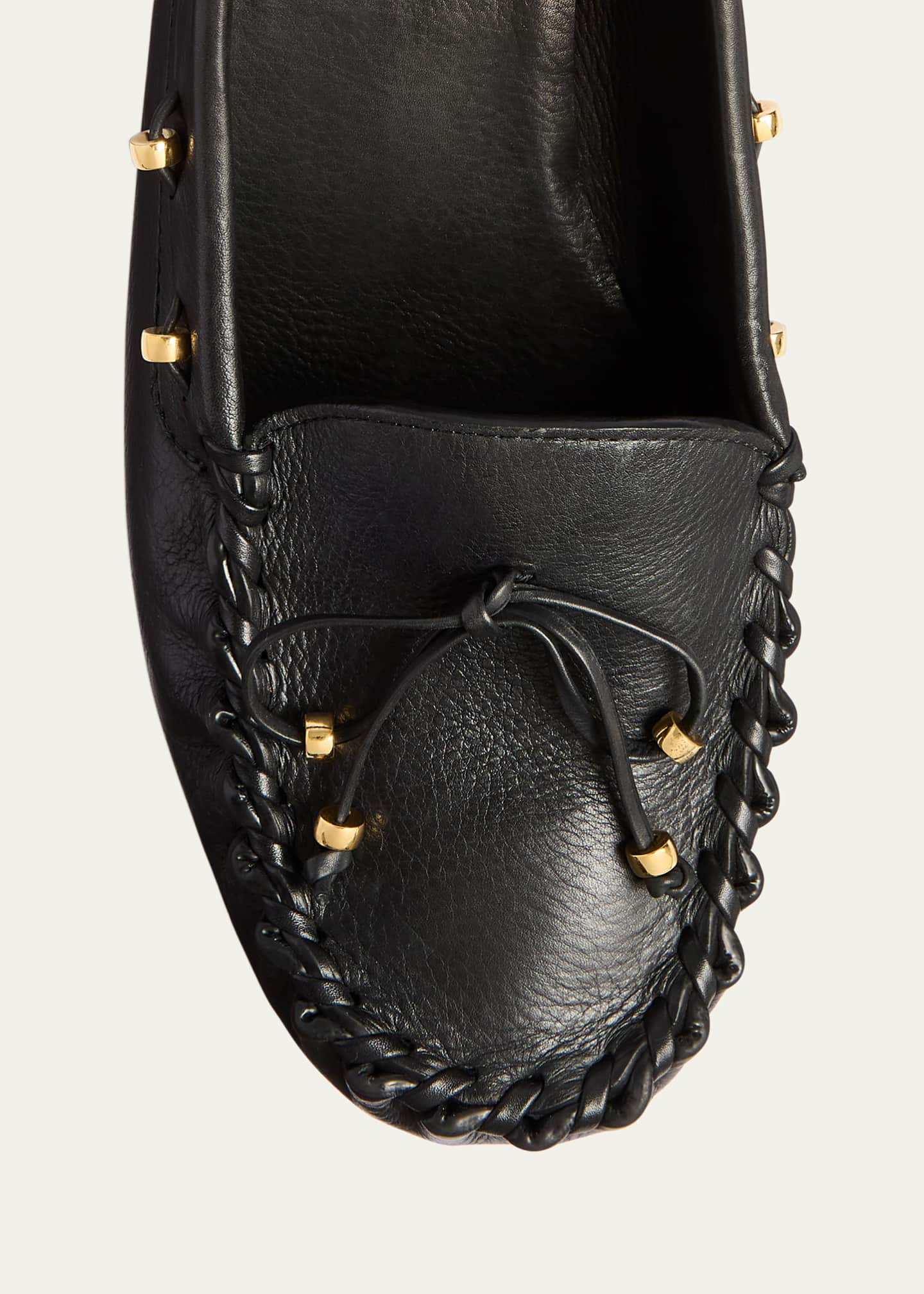 Khaite 45mm Milly Leather Moccasin Pumps - Bergdorf Goodman