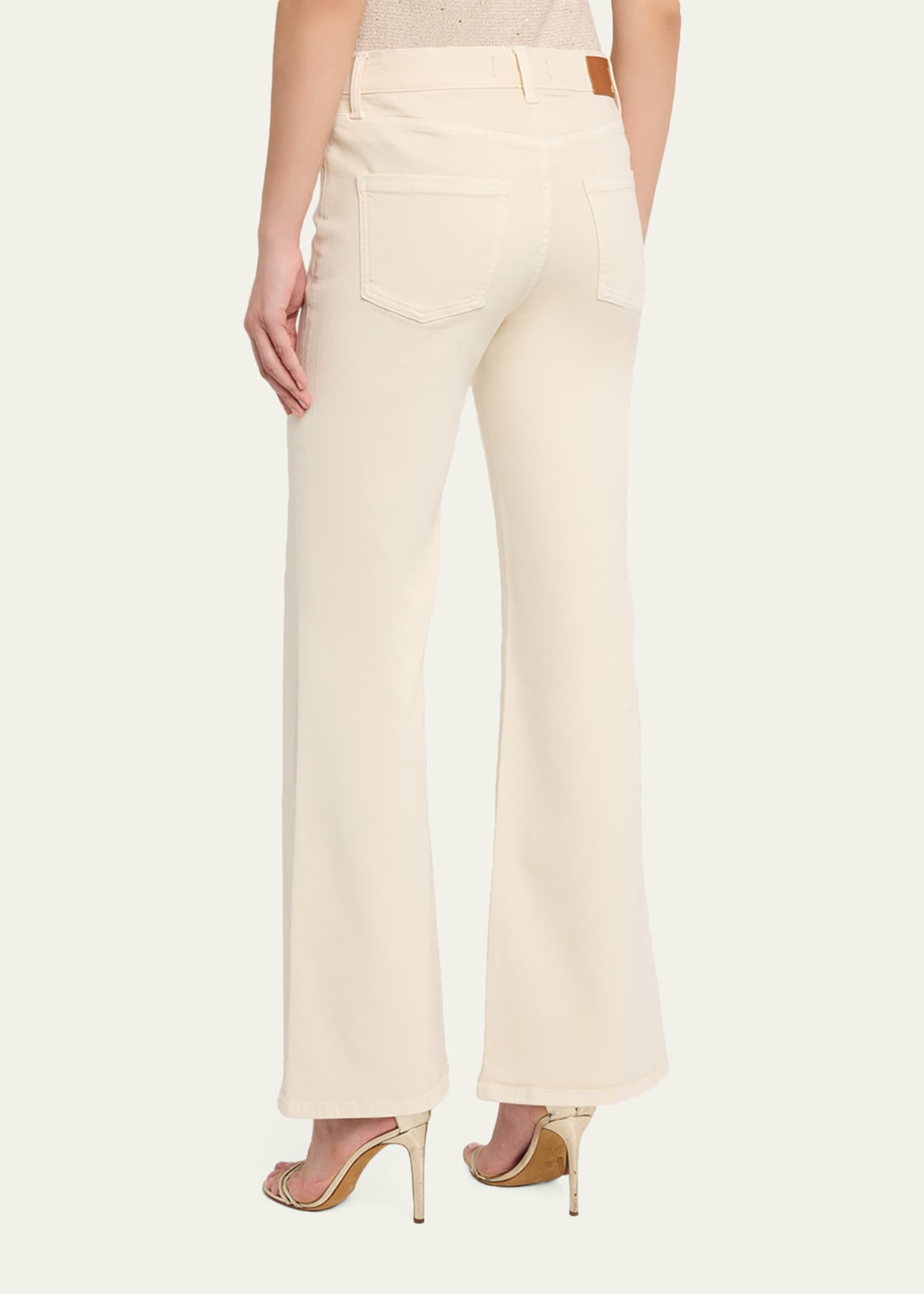 Kobi Halperin Rosie Flare-Leg Stretch Cotton Pants - Bergdorf Goodman