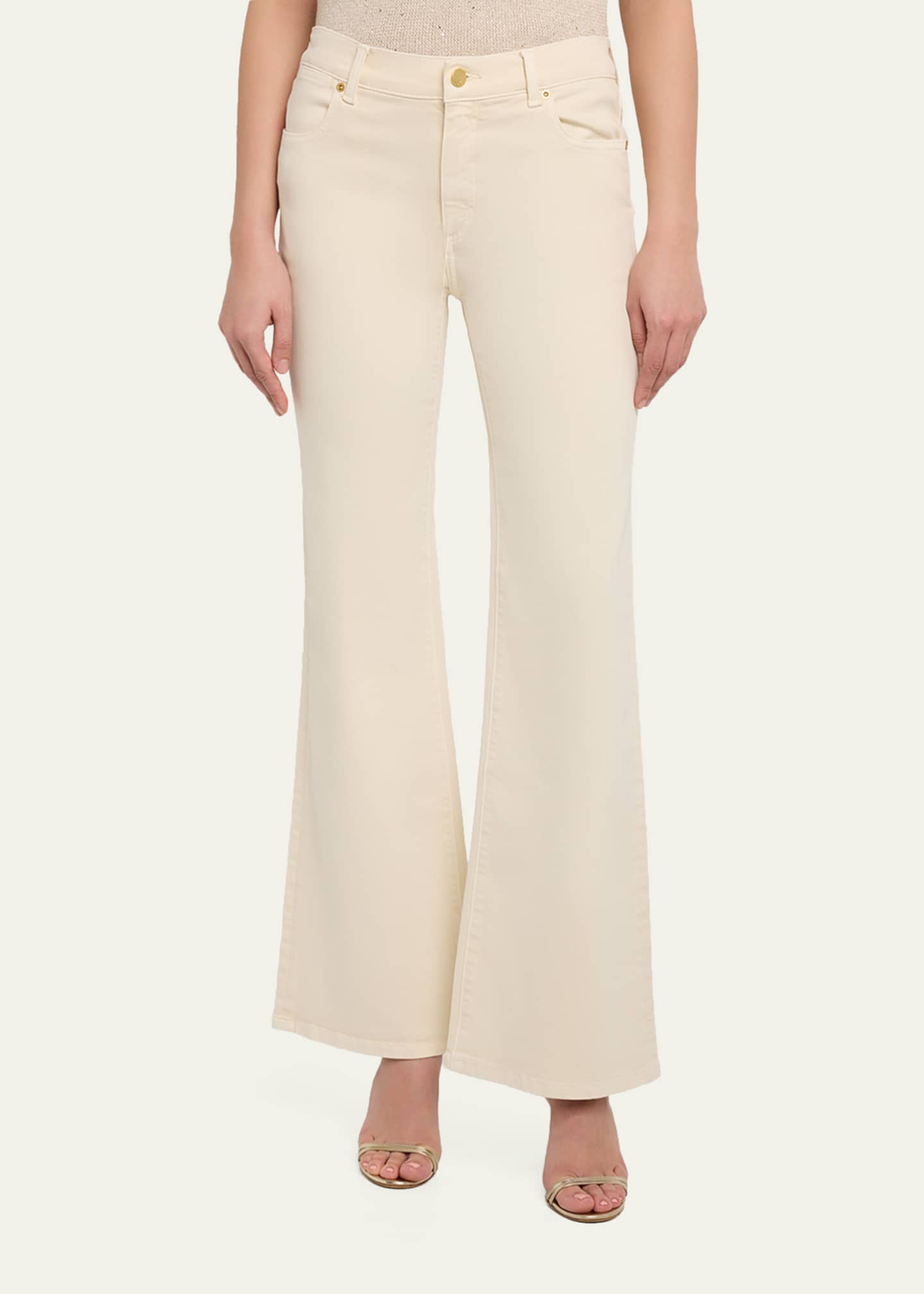 Kobi Halperin Rosie Flare-Leg Stretch Cotton Pants - Bergdorf Goodman