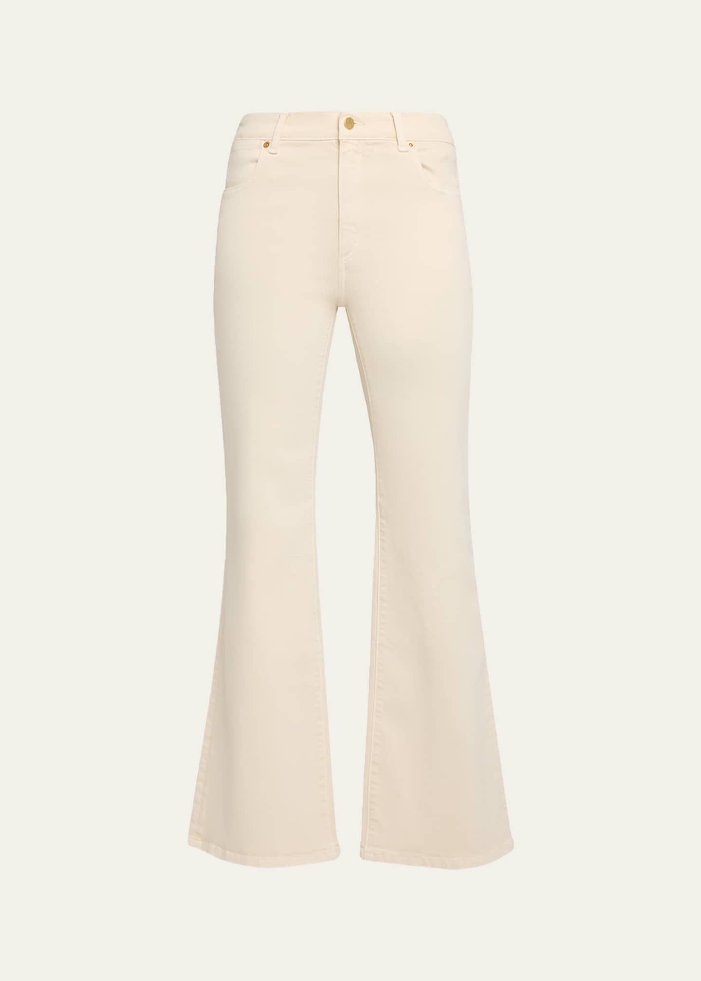 Kobi Halperin Rosie Flare-Leg Stretch Cotton Pants - Bergdorf Goodman