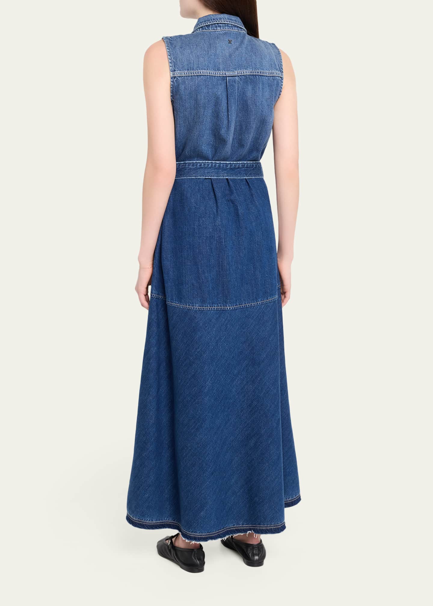 Kobi Halperin Addison Belted Ombre Cotton Denim Maxi Dress - Bergdorf ...