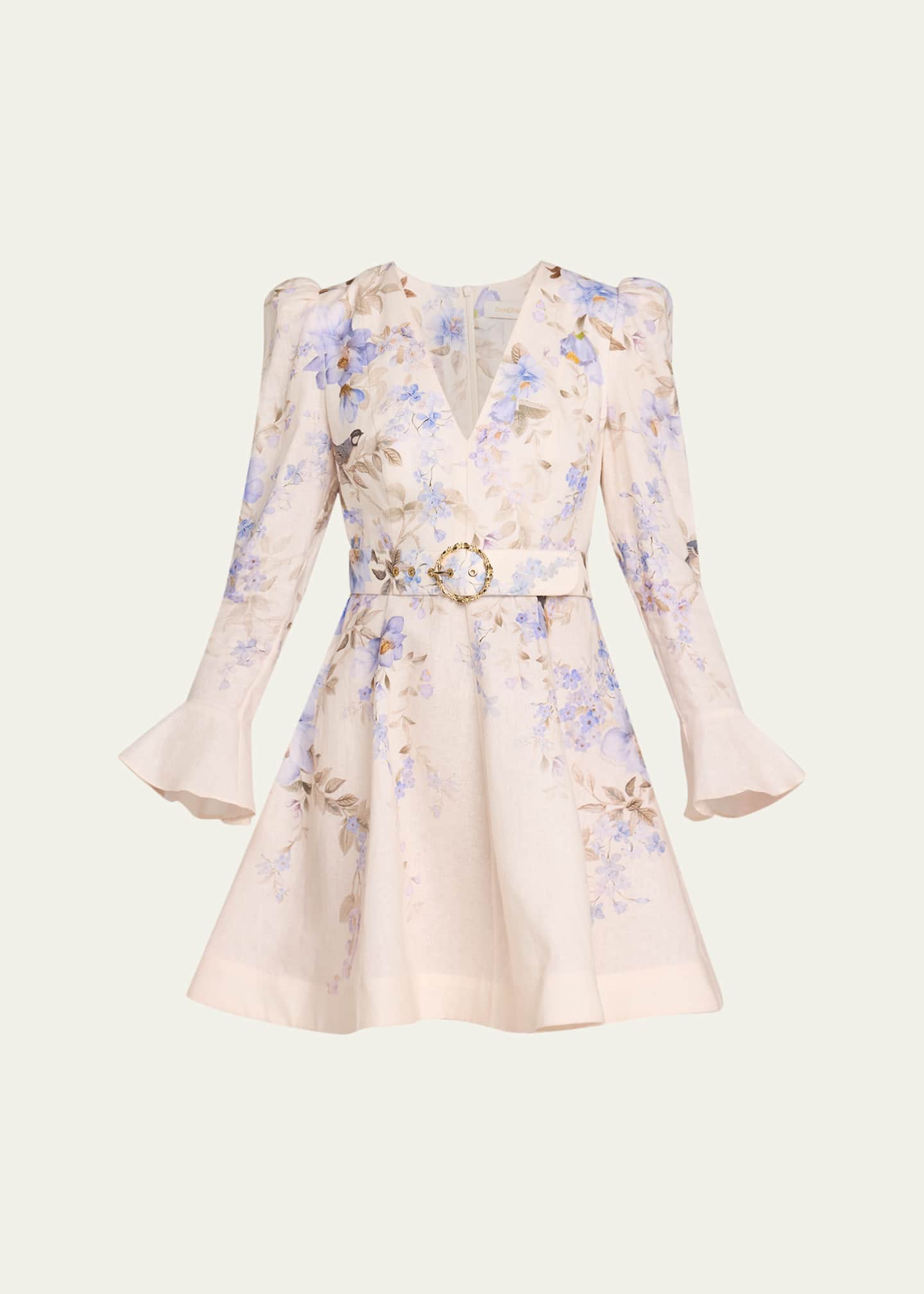 Zimmermann Luna Plunge Mini Dress - Bergdorf Goodman