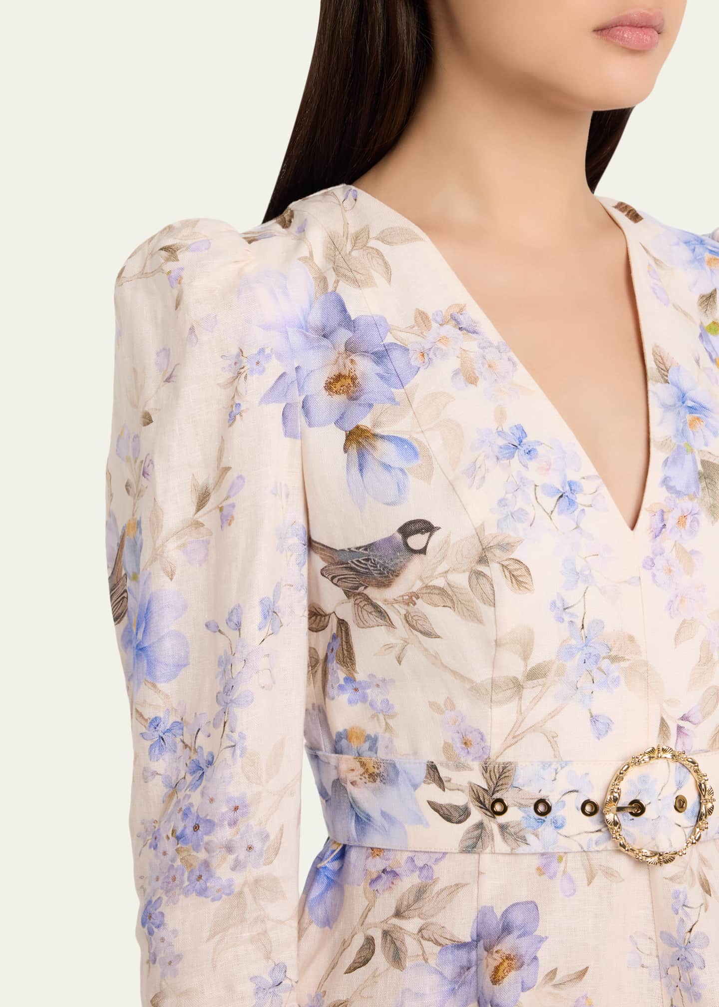 Zimmermann Luna Plunge Mini Dress - Bergdorf Goodman