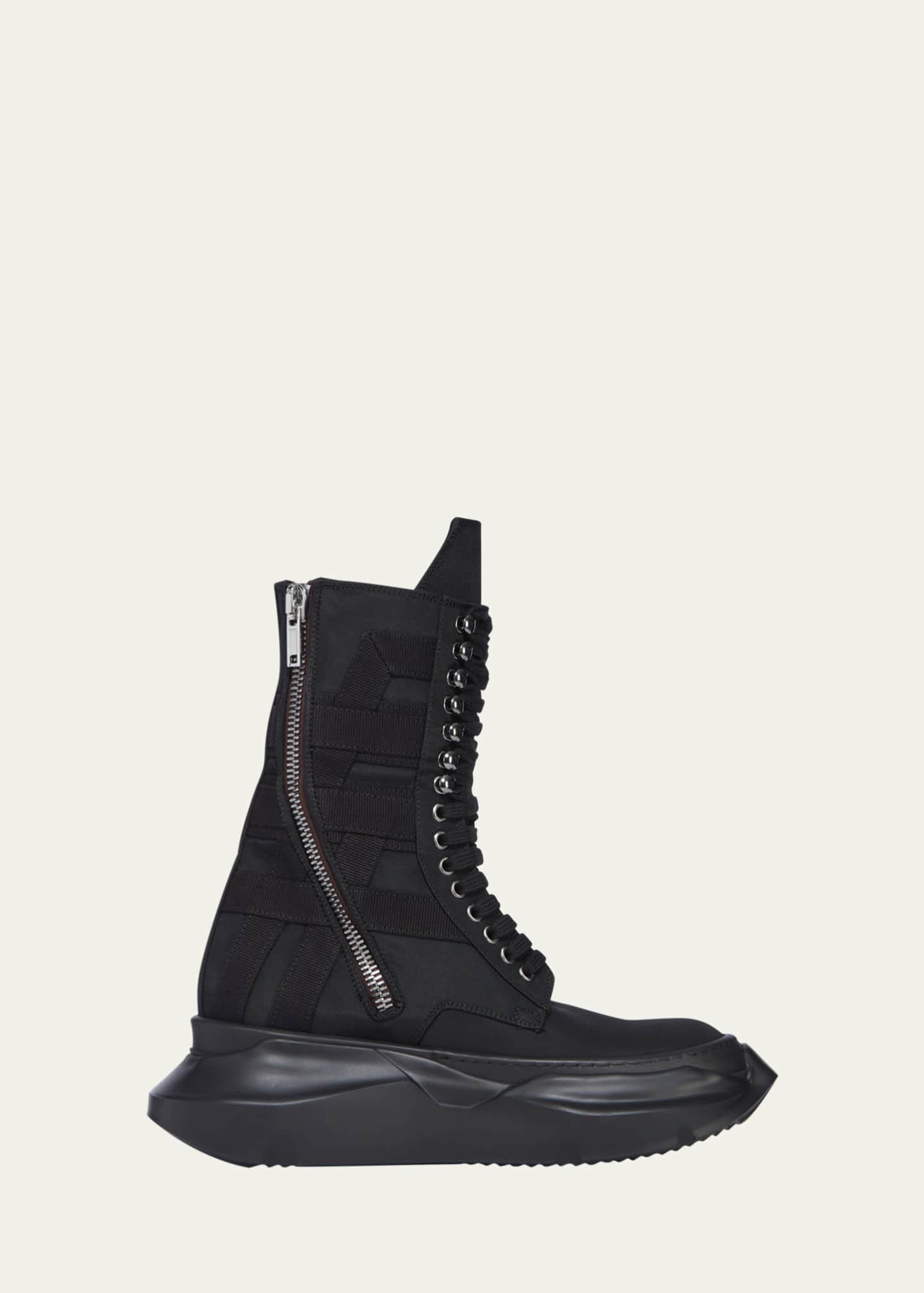 Rick Owens Men's Low Army Abstract Combat Boots - Bergdorf Goodman