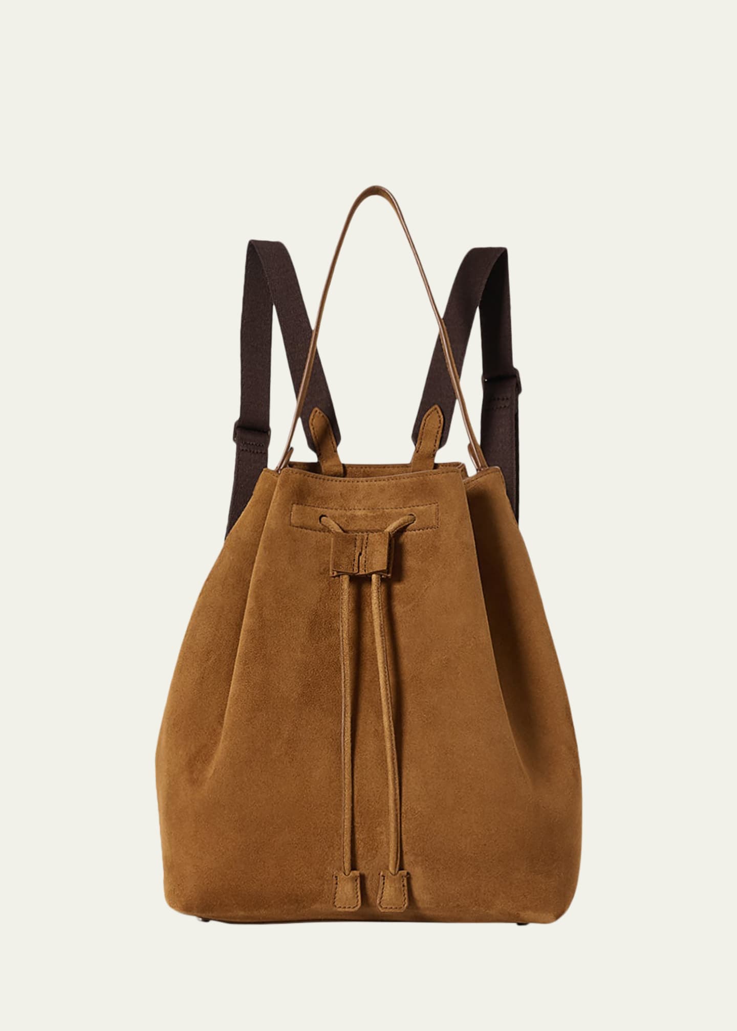 THE ROW Drawstring Backpack in Suede - Bergdorf Goodman