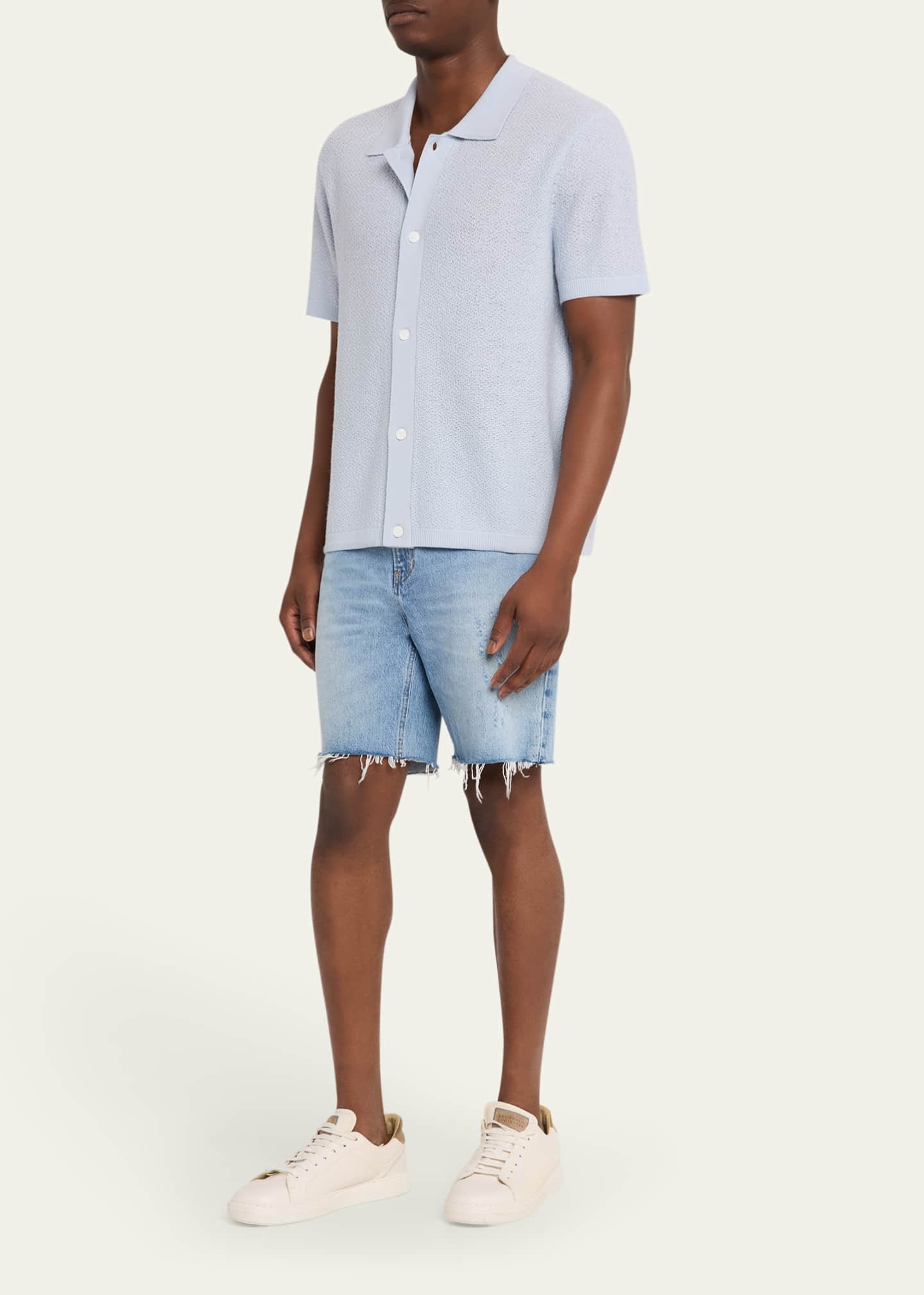 FRAME Men's Textured Short-Sleeve Shirt - Bergdorf Goodman