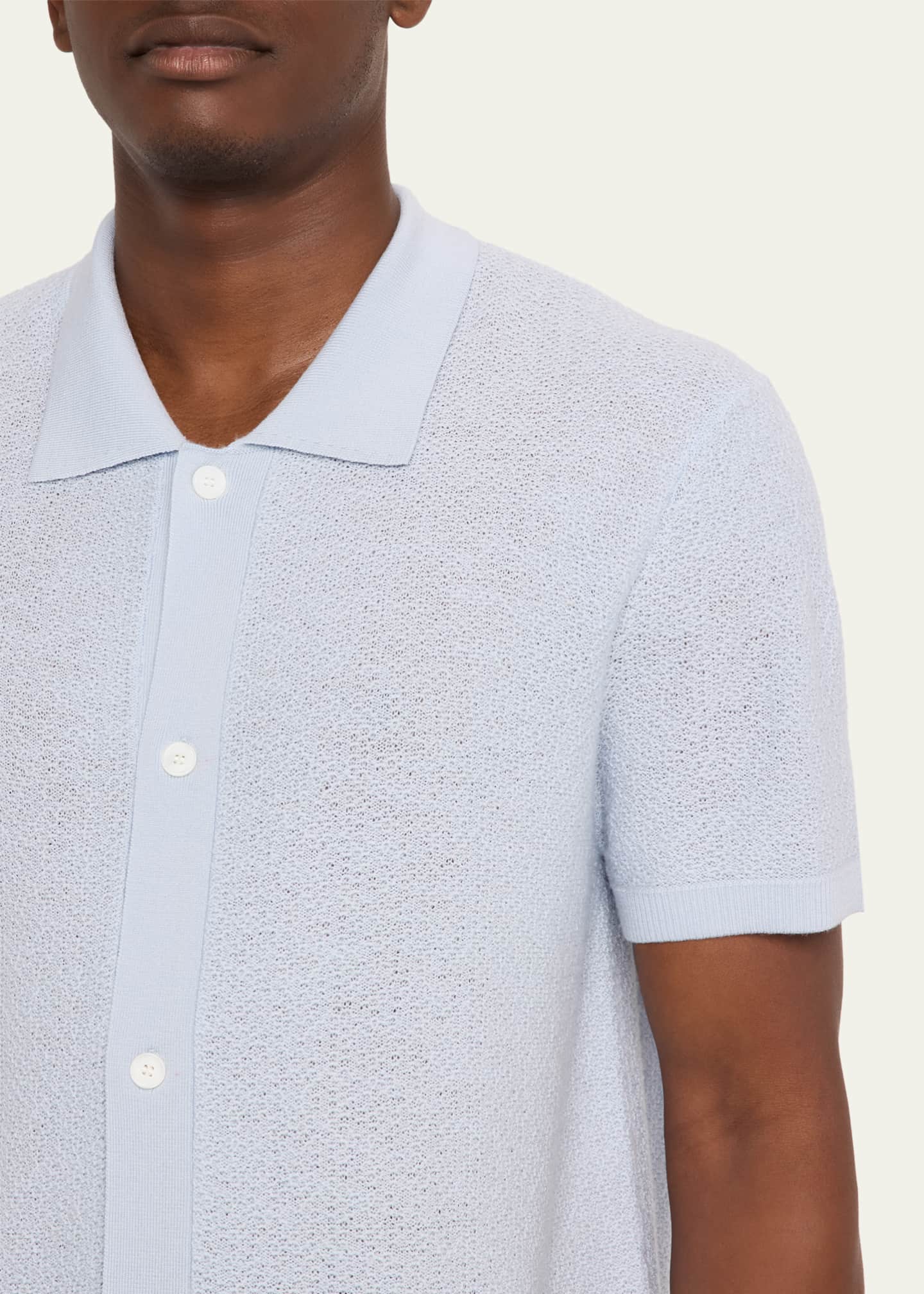 FRAME Men's Textured Short-Sleeve Shirt - Bergdorf Goodman