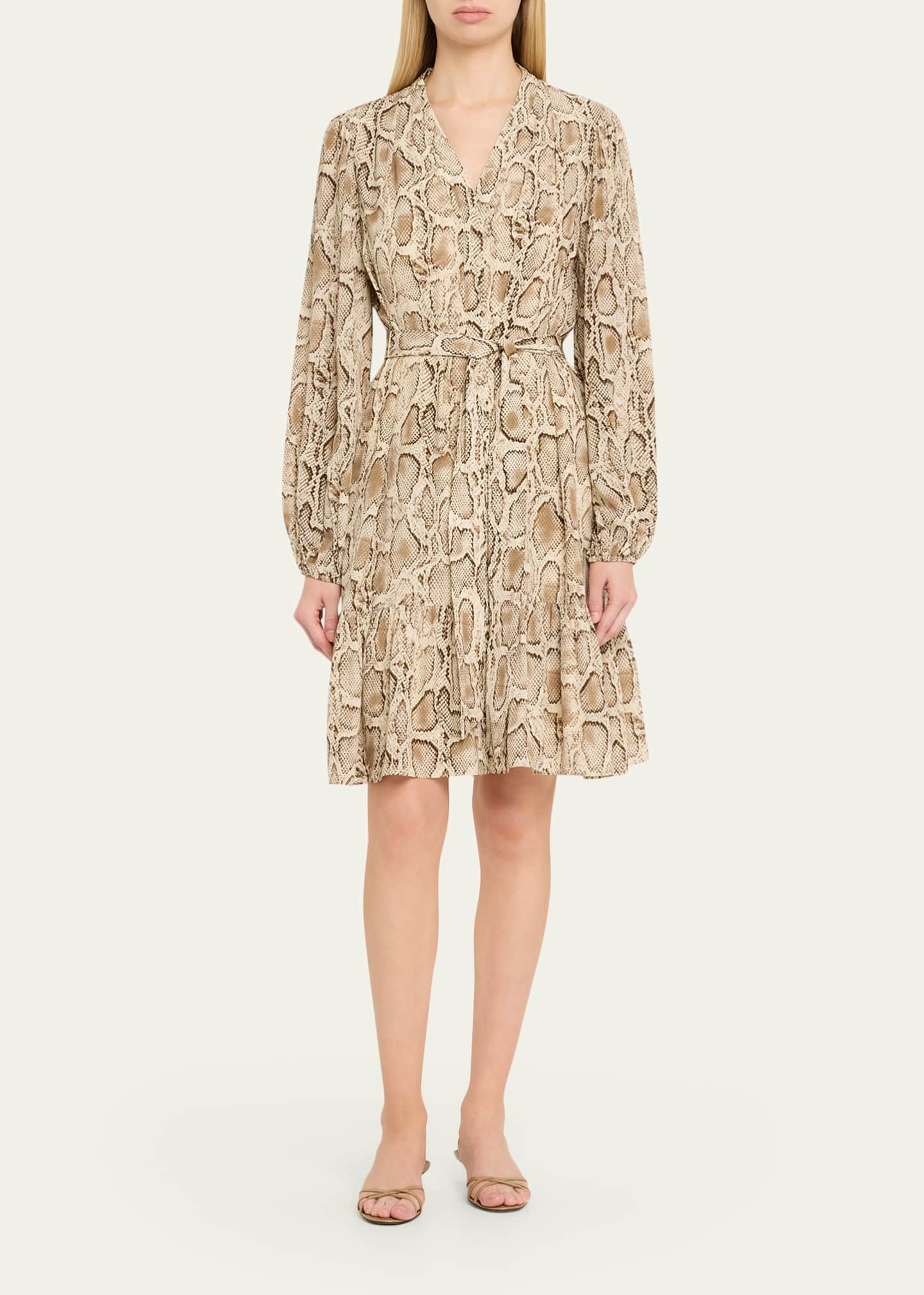 Kobi Halperin Samara Snakeskin-Print Viscose Dress - Bergdorf Goodman