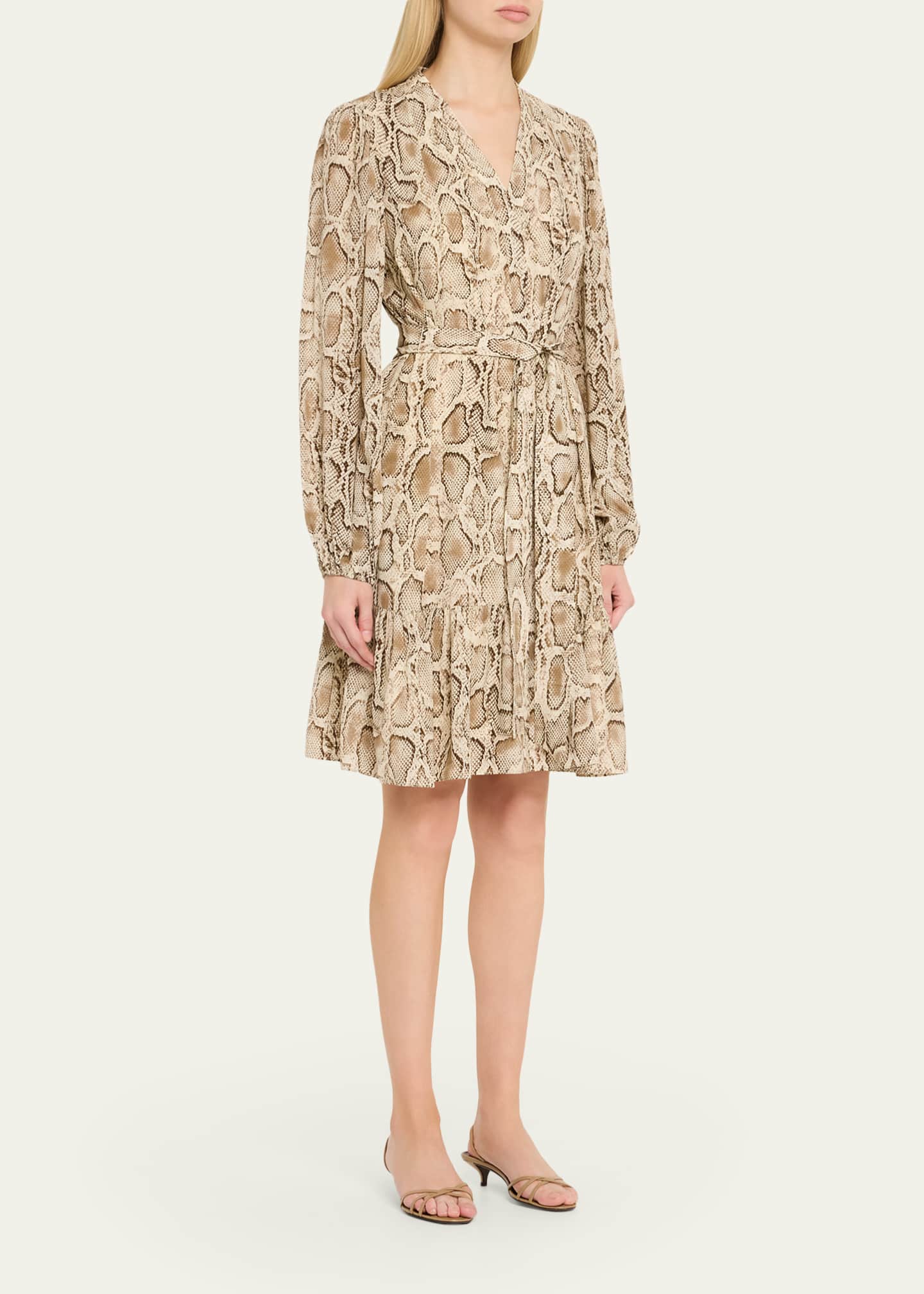 Kobi Halperin Samara Snakeskin-Print Viscose Dress - Bergdorf Goodman