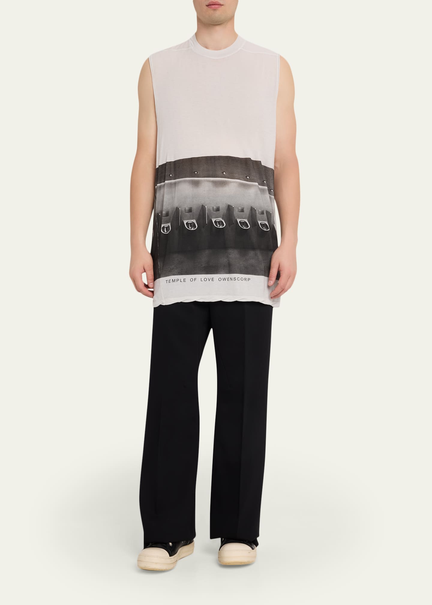 Rick Owens Men's Urinal-Print Sleeveless Tank Top - Bergdorf Goodman