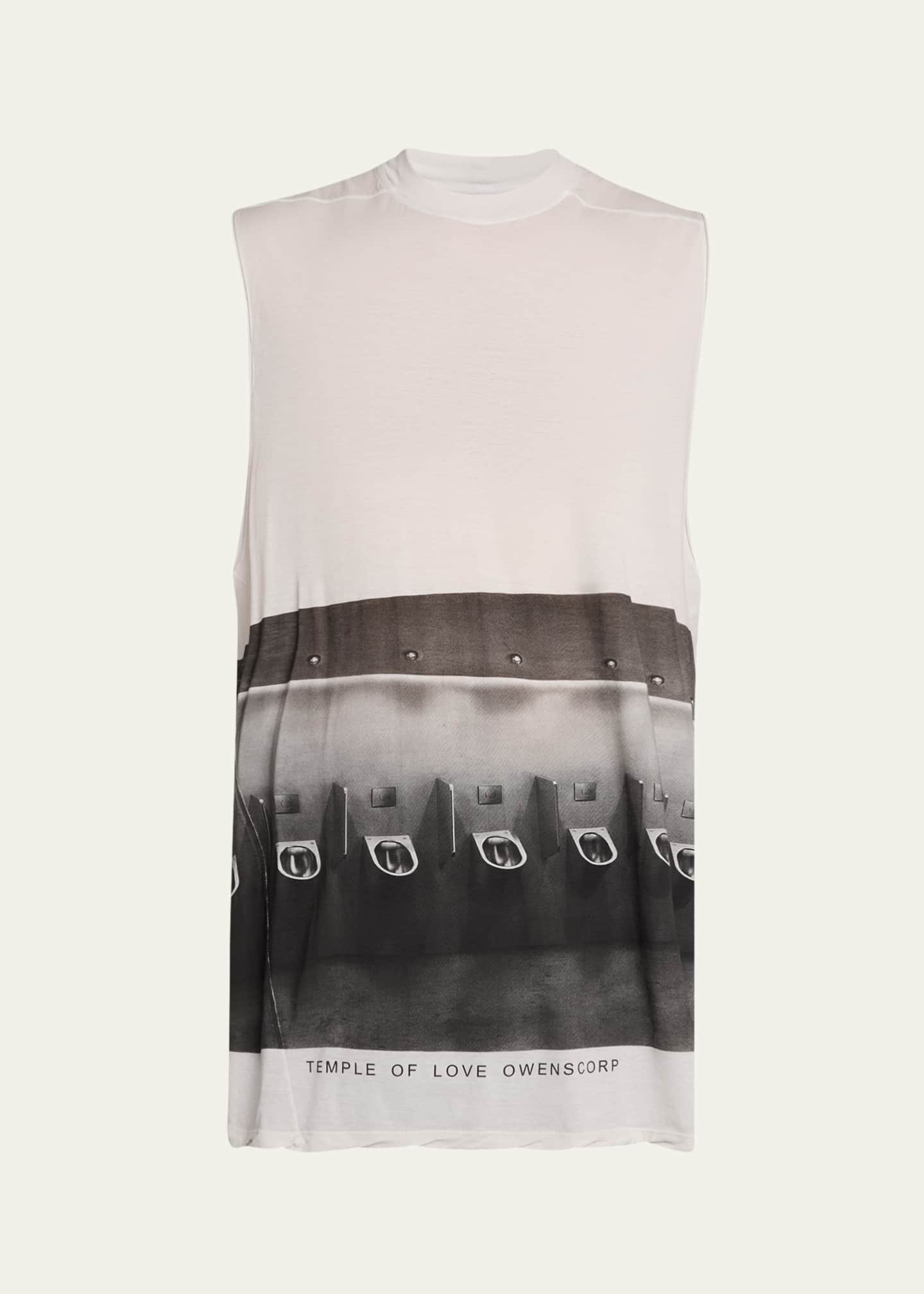 Rick Owens Men's Urinal-Print Sleeveless Tank Top - Bergdorf Goodman