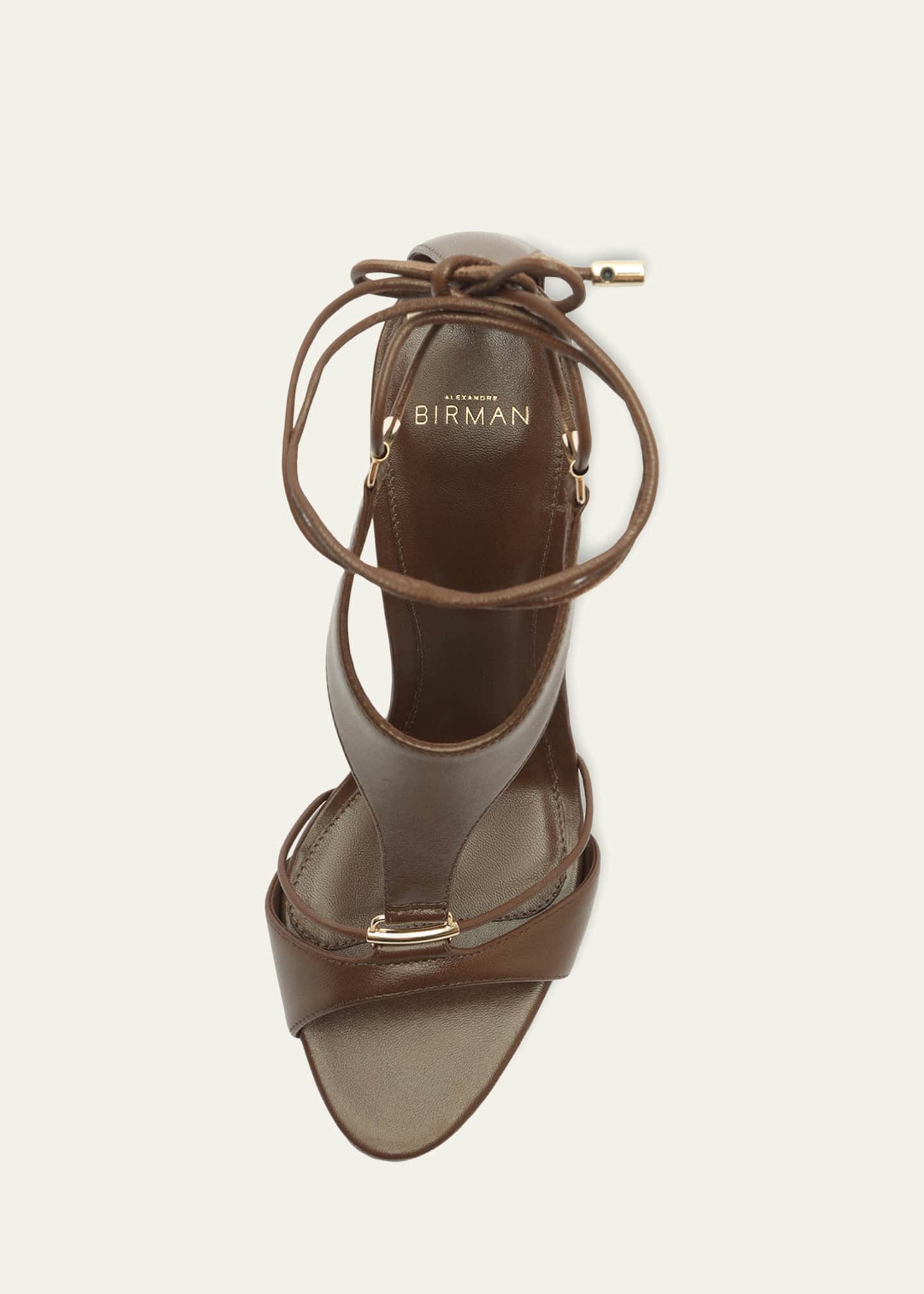 Alexandre Birman 100mm Mimi Leather Ankle-Tie Sandals - Bergdorf Goodman