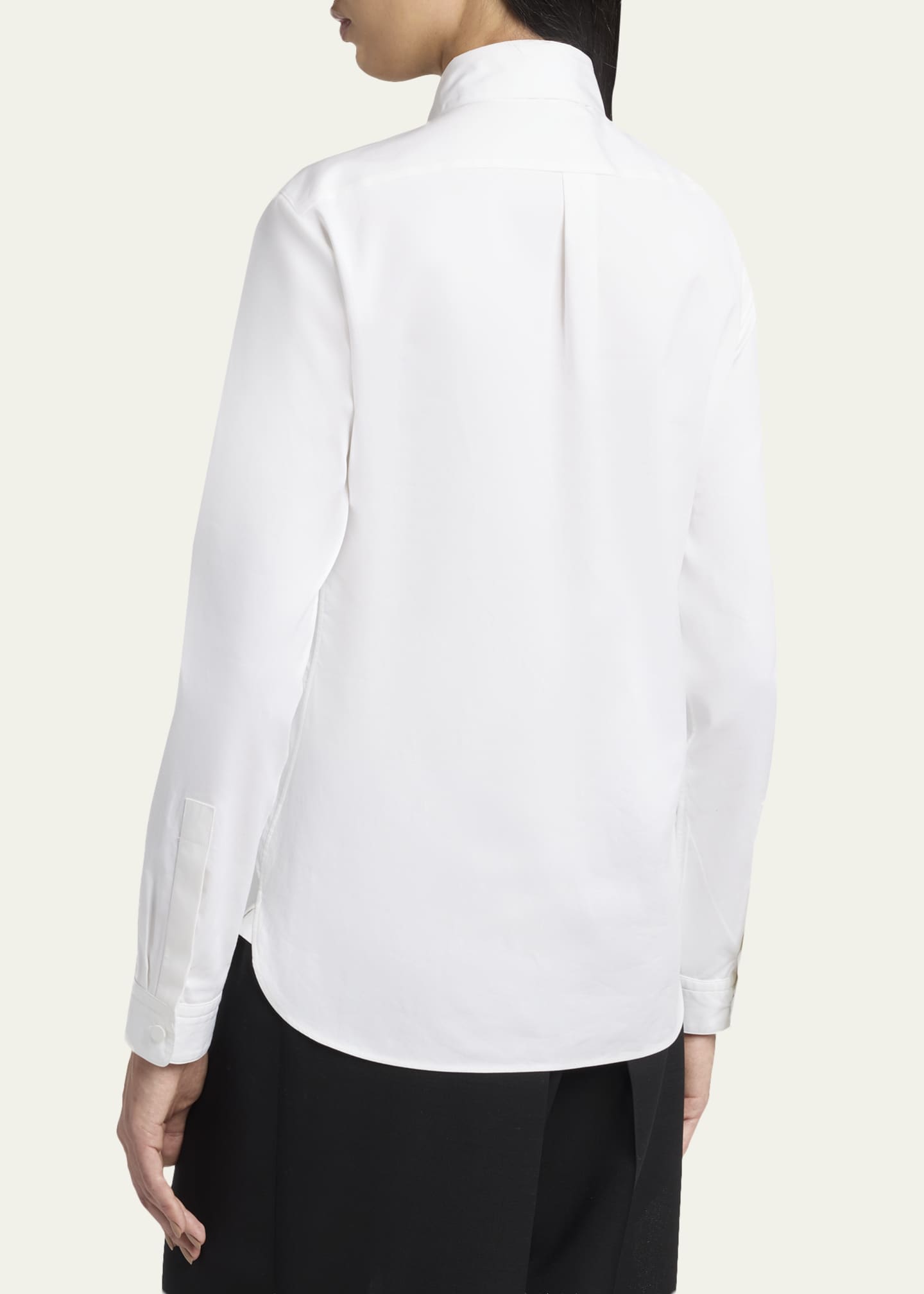 TOM FORD Scalloped Lace-Trim Button-Down Shirt - Bergdorf Goodman