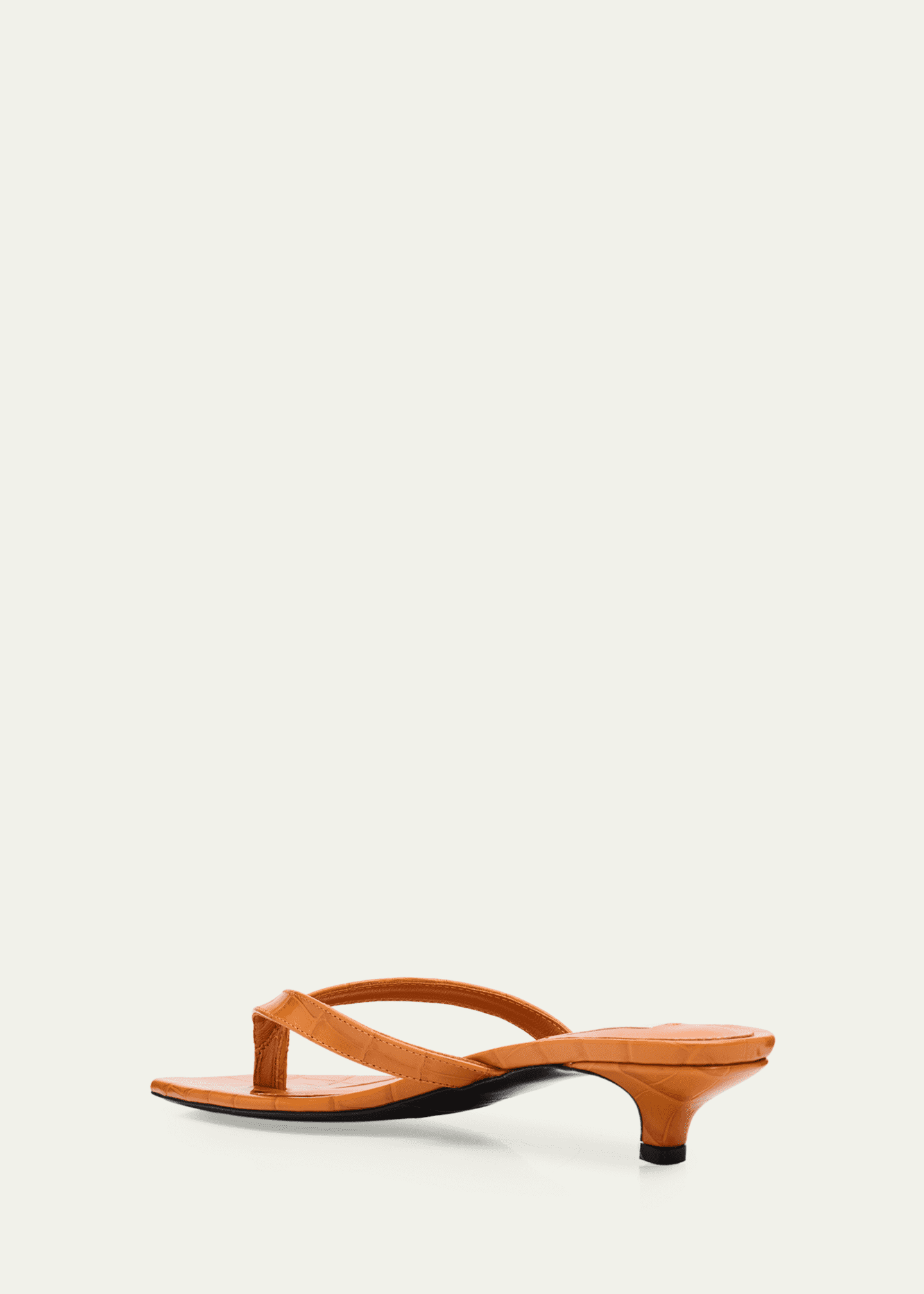 Toteme 35mm Croc-Embossed Leather Heeled Flip Flops - Bergdorf Goodman