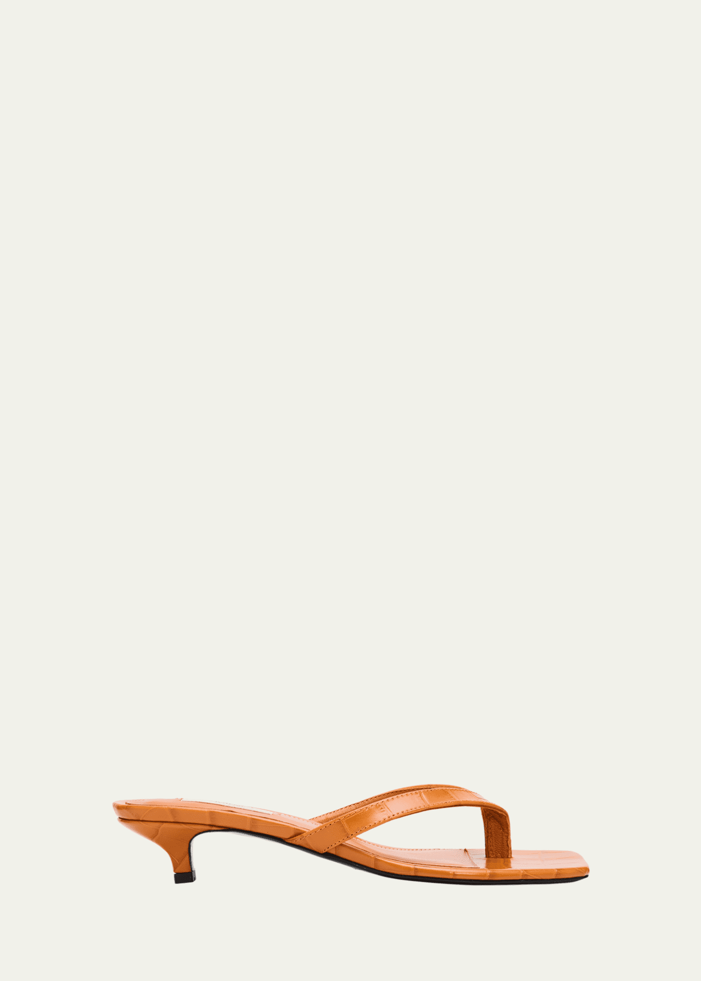 Toteme 35mm Croc-Embossed Leather Heeled Flip Flops - Bergdorf Goodman