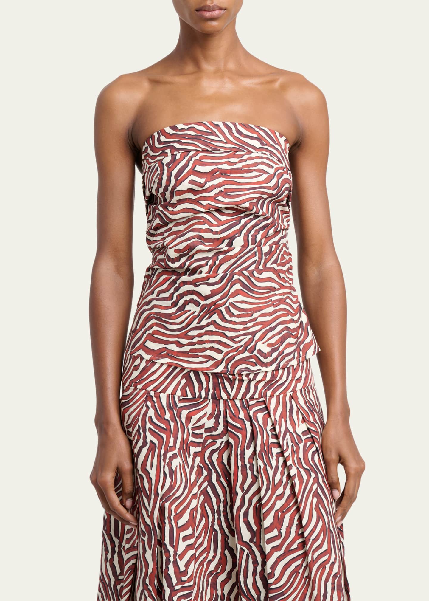 Proenza Schouler White Label Maisy Strapless Ruched Top in Poplin ...