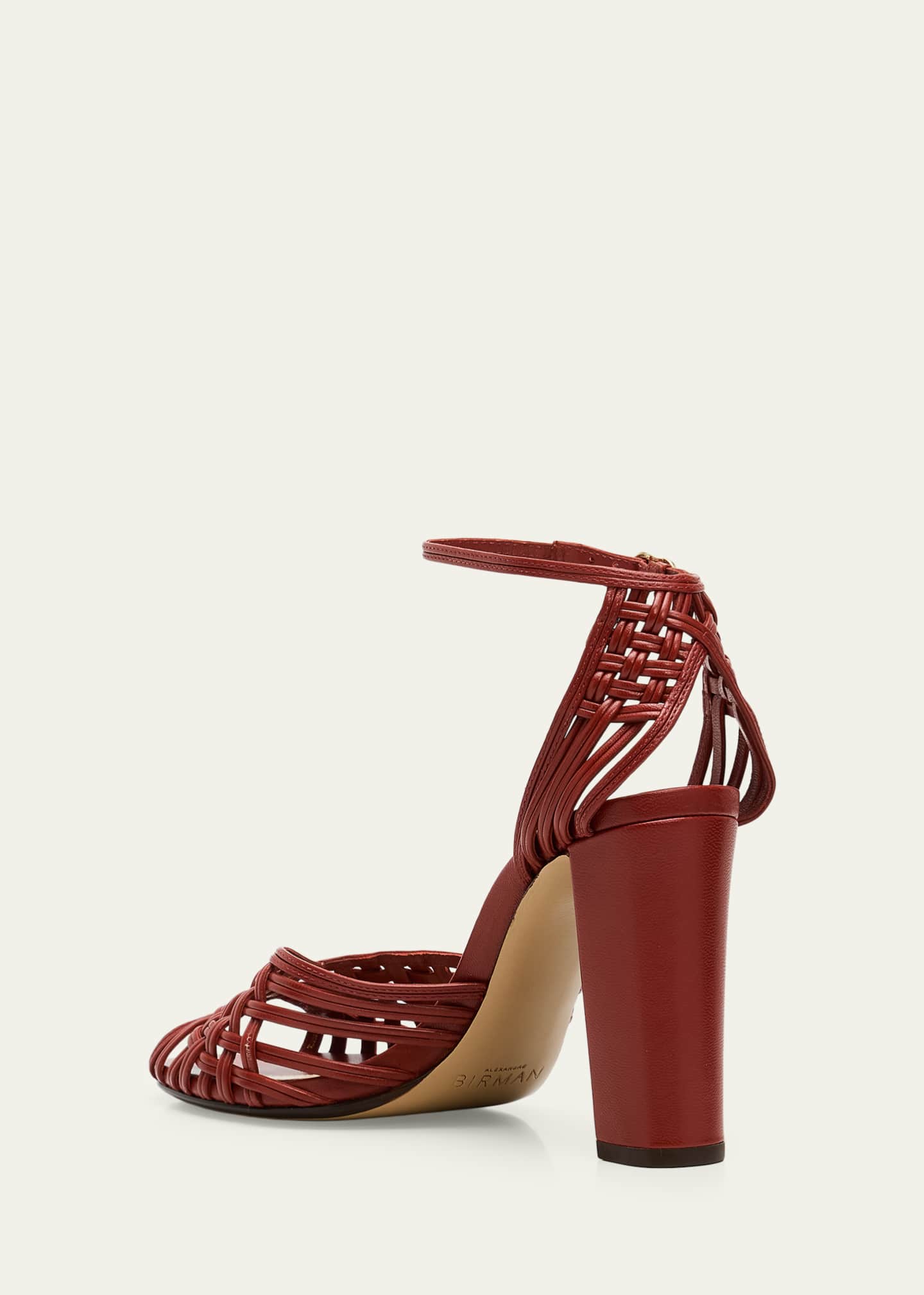 Alexandre Birman 90mm Lilian Woven Leather Sandals - Bergdorf Goodman