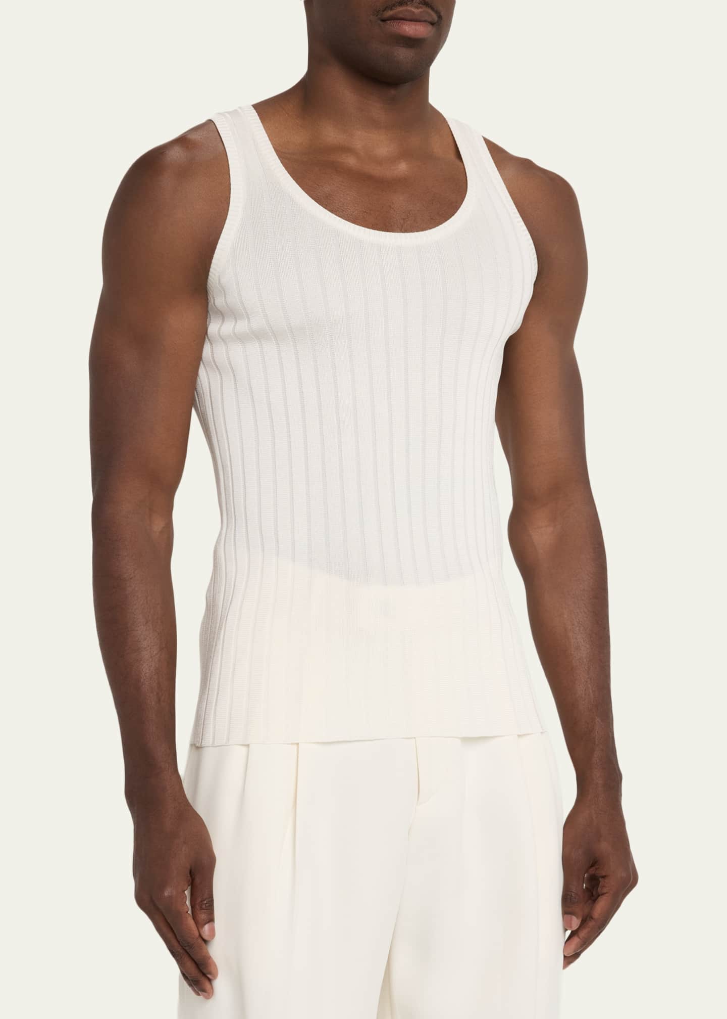 Amiri Men's MA Hardware Ribbed Tank Top - Bergdorf Goodman