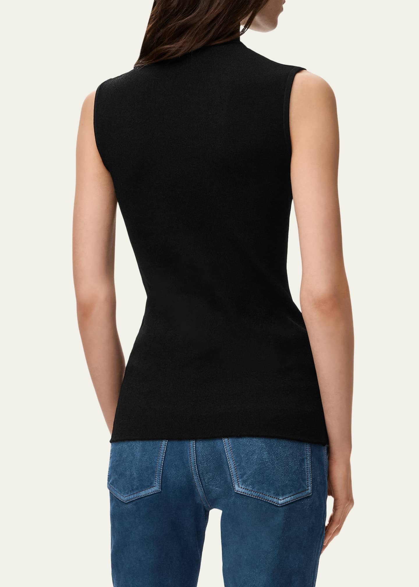 Loewe Turtleneck Sleeveless Knit Sweater - Bergdorf Goodman