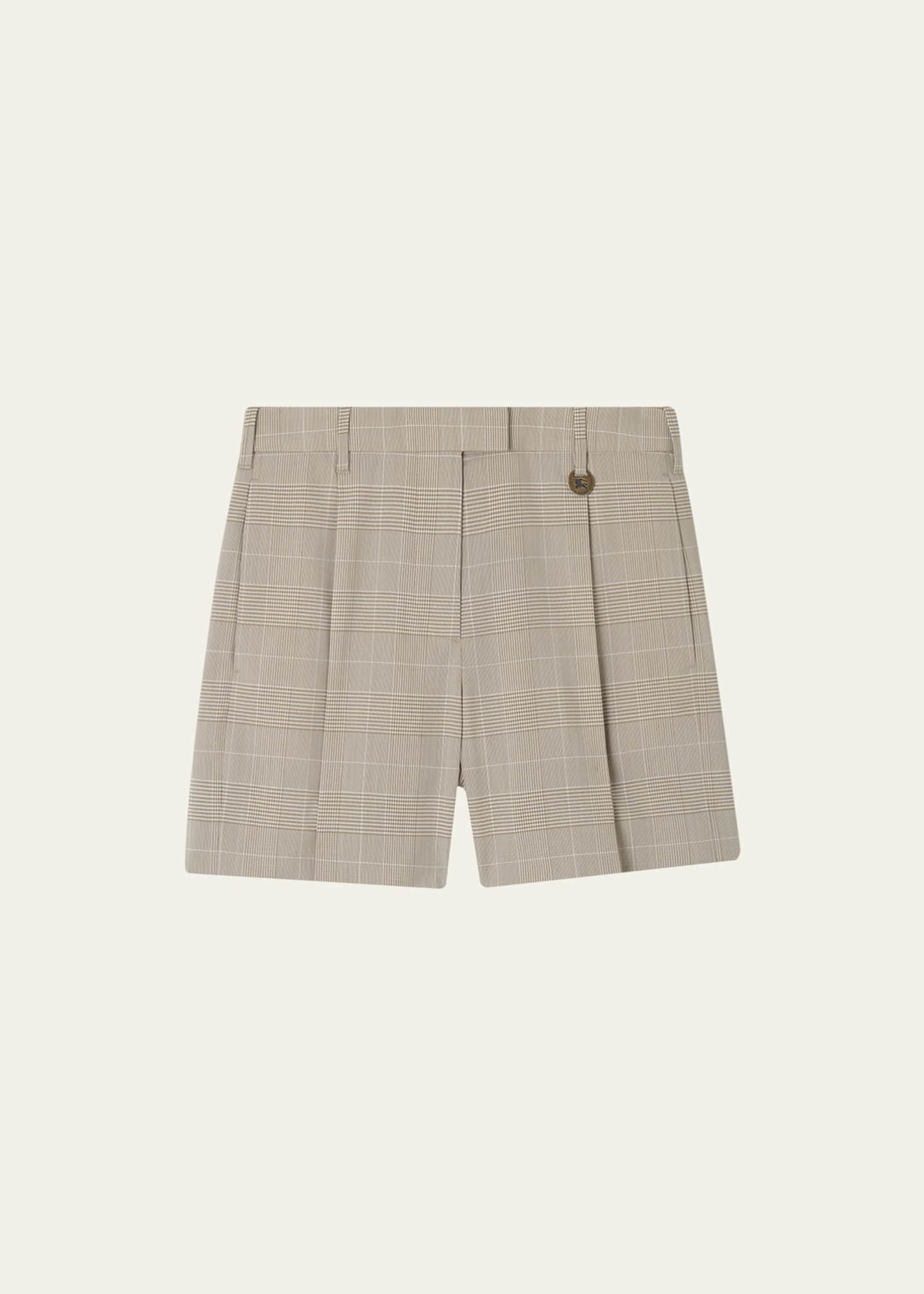 Burberry Raina Glen Plaid Wool Shorts - Bergdorf Goodman